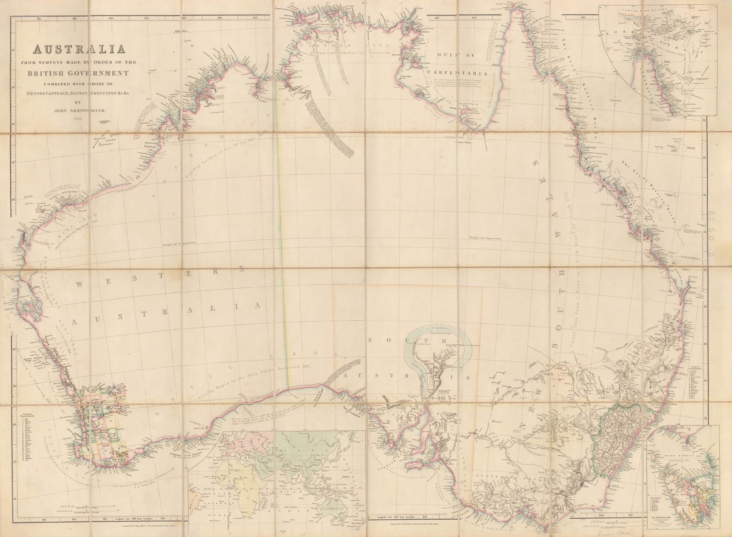 John Arrowsmith, Australia, 1842 | The Map House
