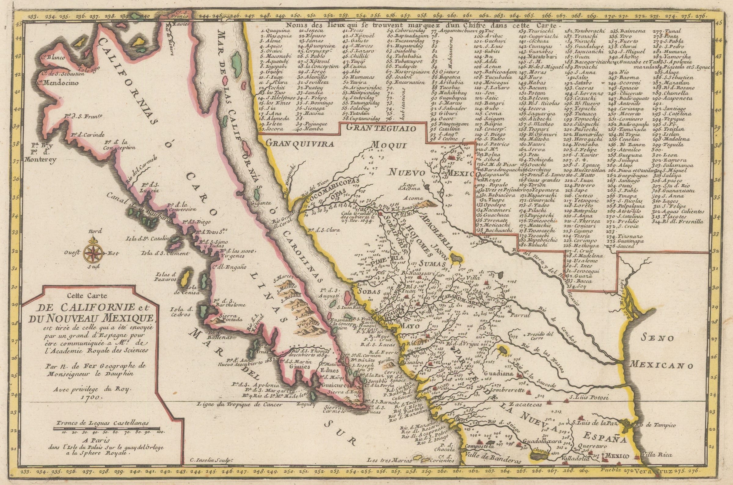 Nicolas de Fer, Important map of California as an island, 1700 | The ...