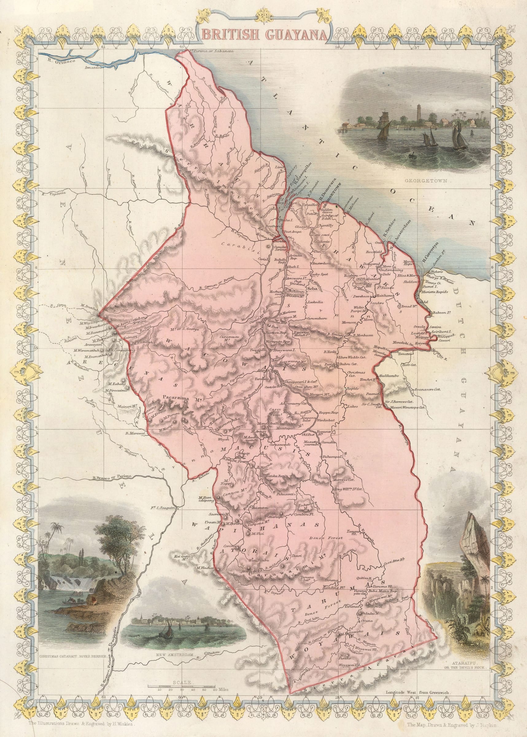 John Tallis, British Guayana, 1851 | The Map House