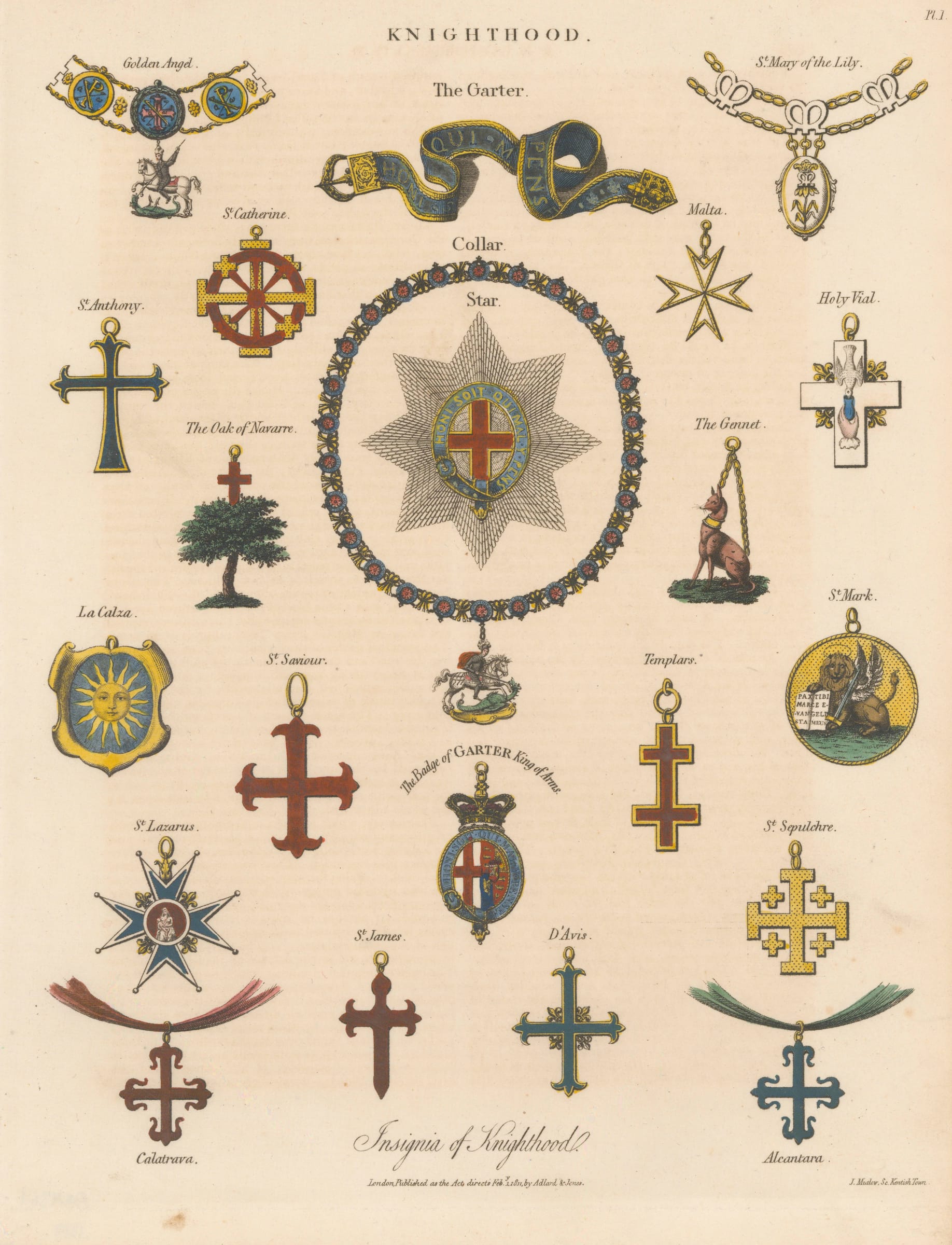 John Wilkes, Heraldry - Knighthood, 1829 | The Map House