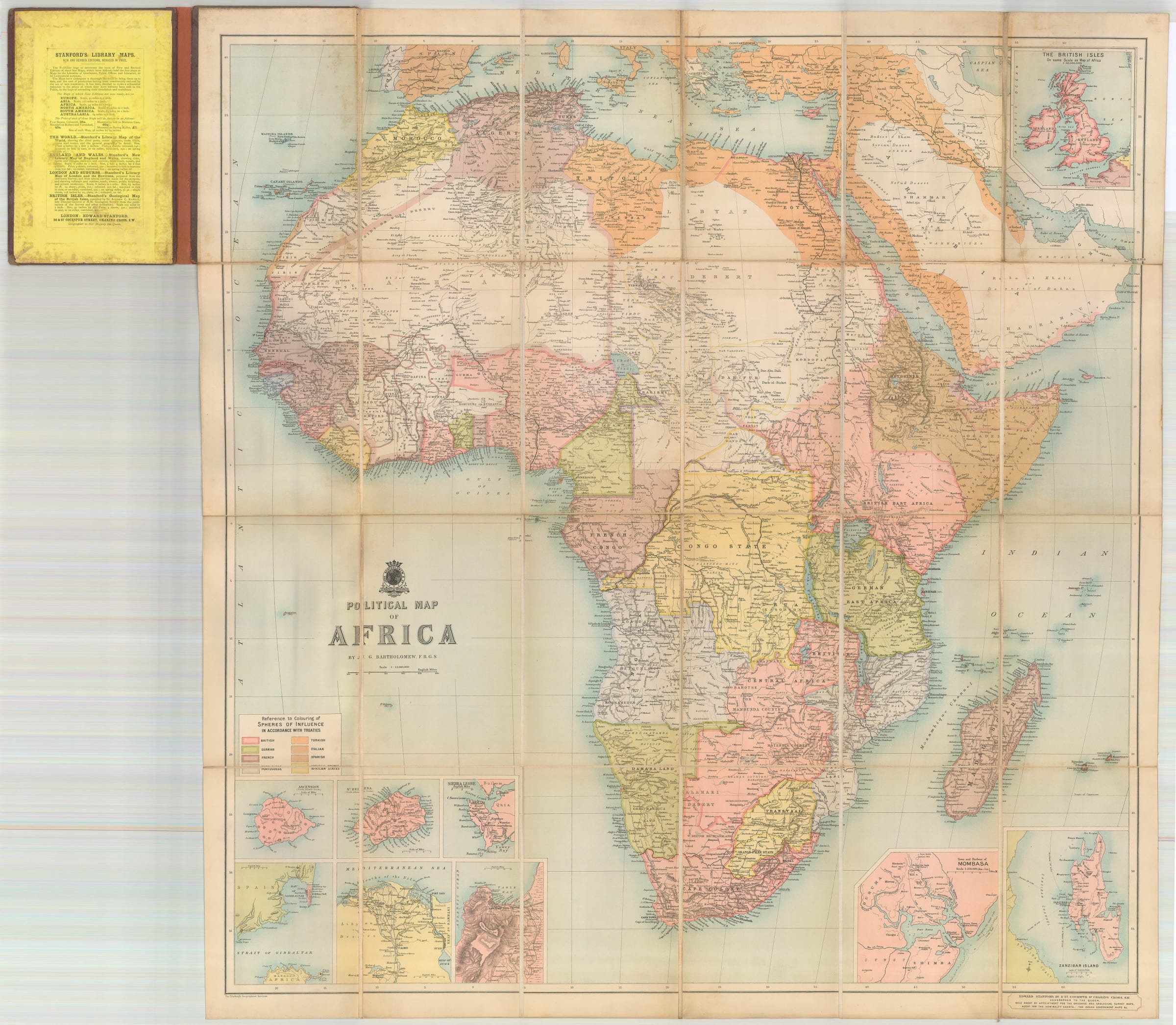 John Bartholomew & Co., Political Map of Africa, 1890 (c.) | The Map House