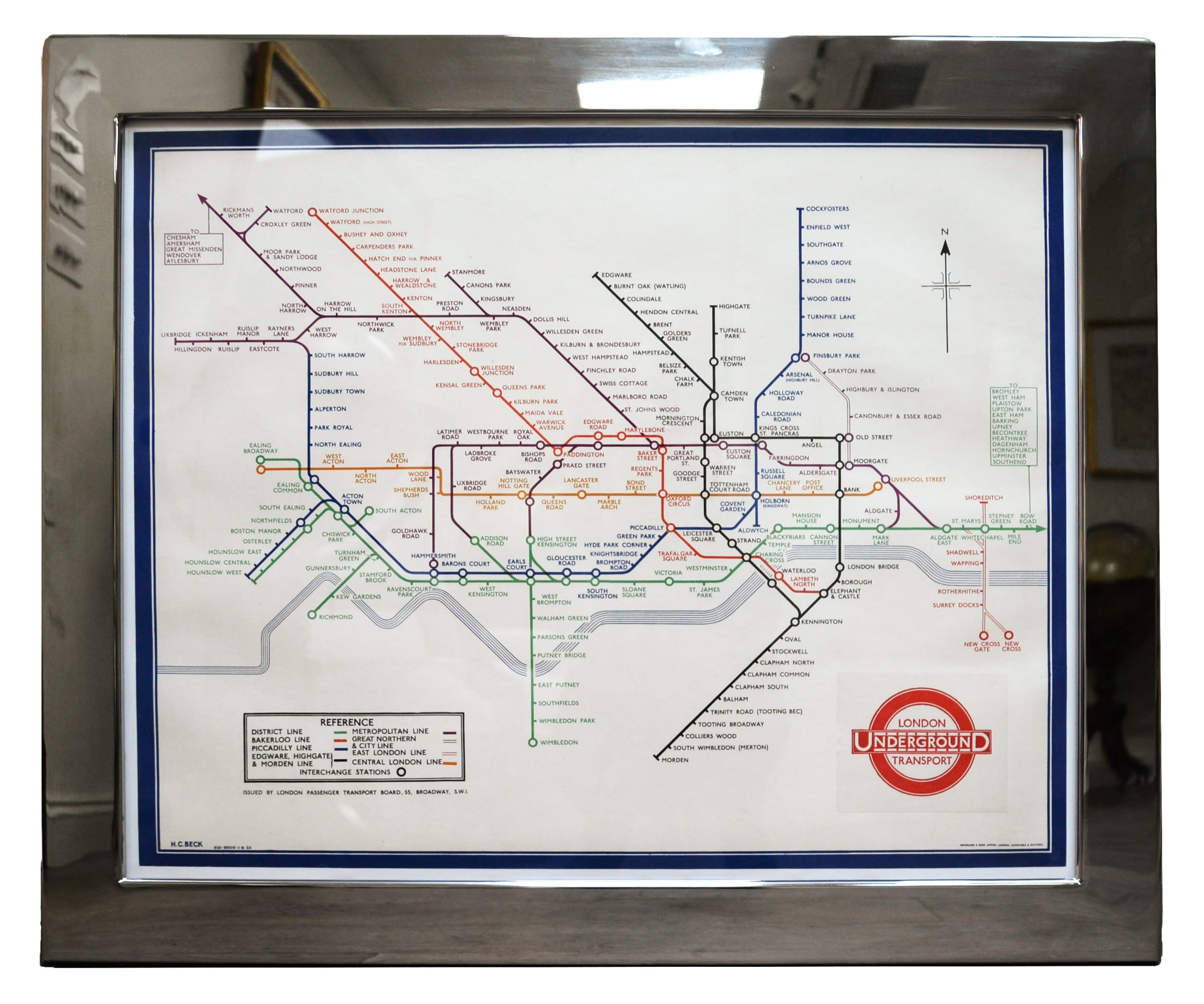 Harry Beck, First Edition Double-Crown - August, 1933 | The Map House
