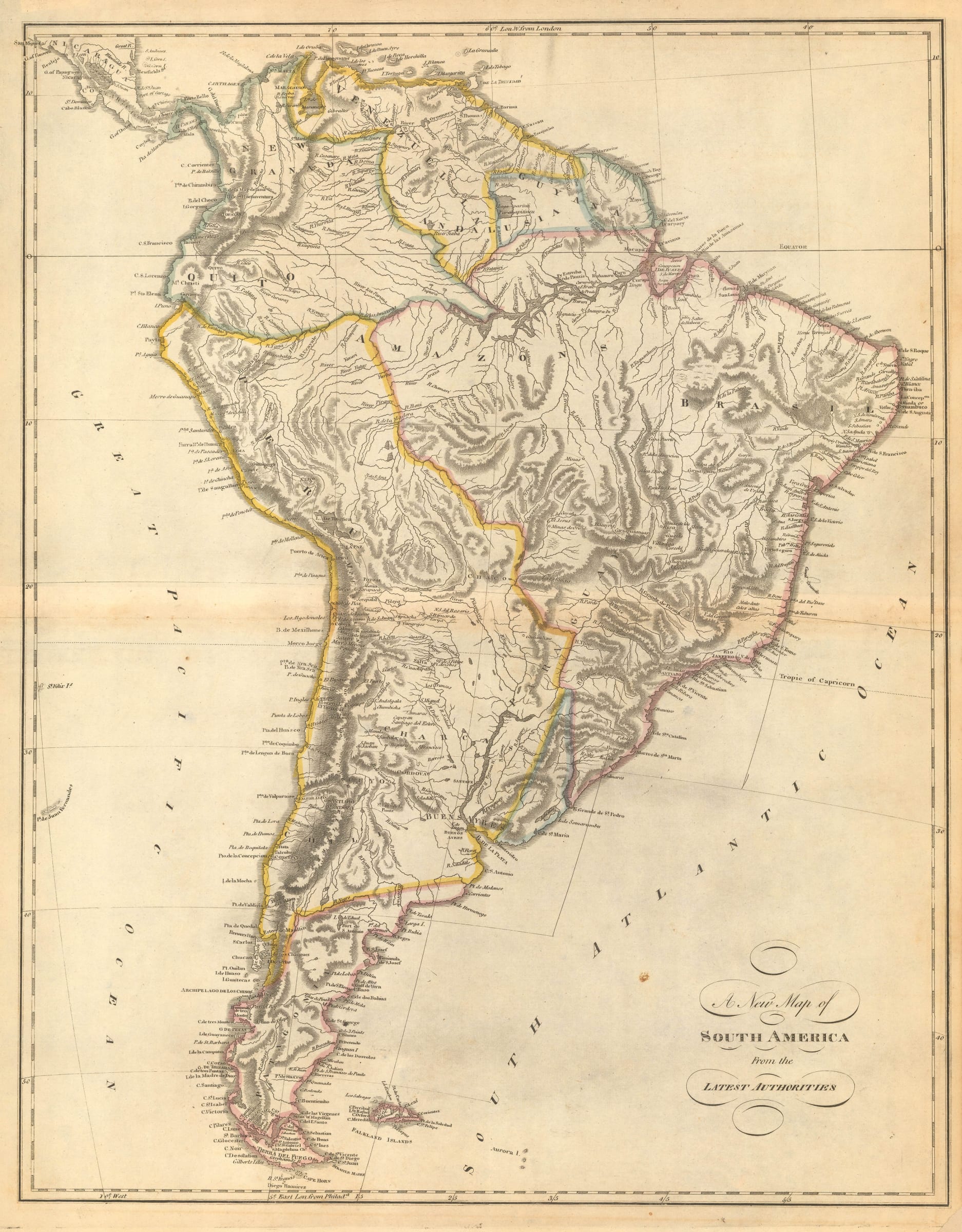 Matthew Carey, South America, 1818 | The Map House