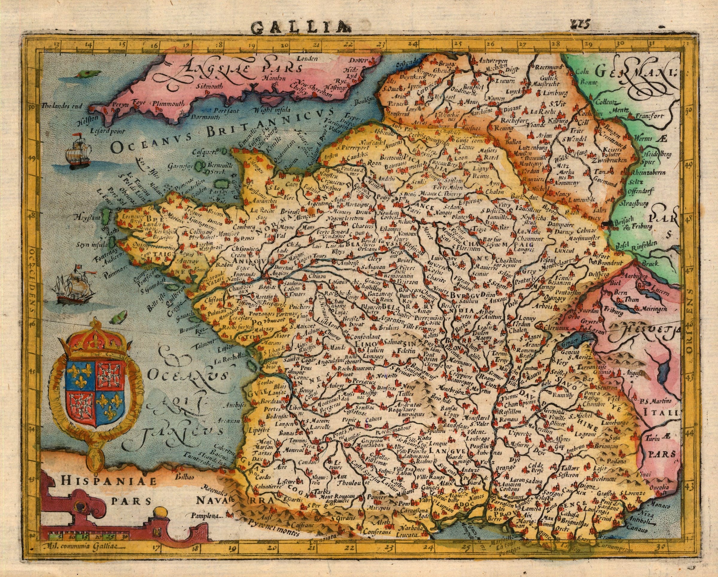 Mercator Hondius, France, 1621 | The Map House
