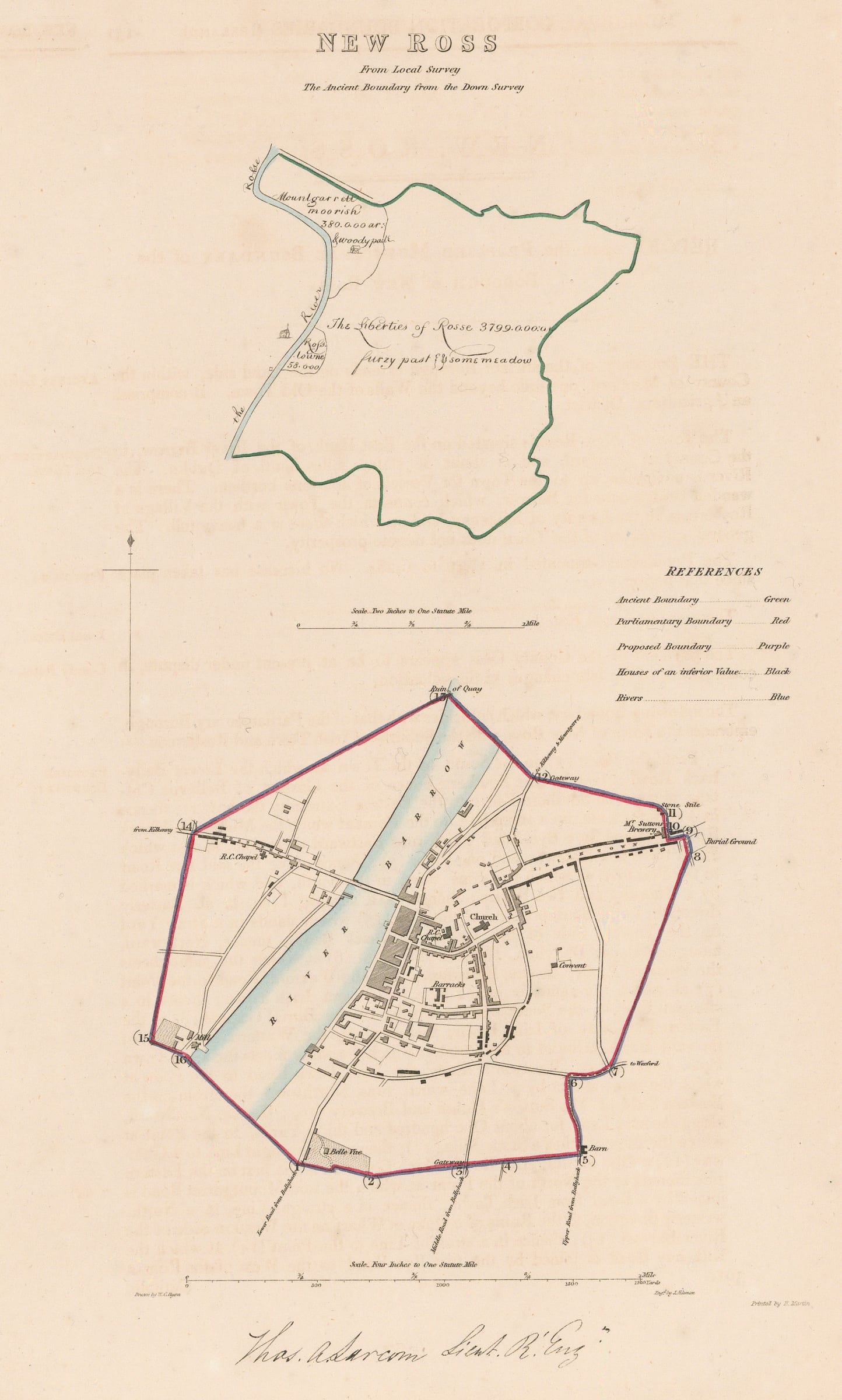 Robert Kearsley Dawson, New Ross, Co. Wexford, 1832 | The Map House