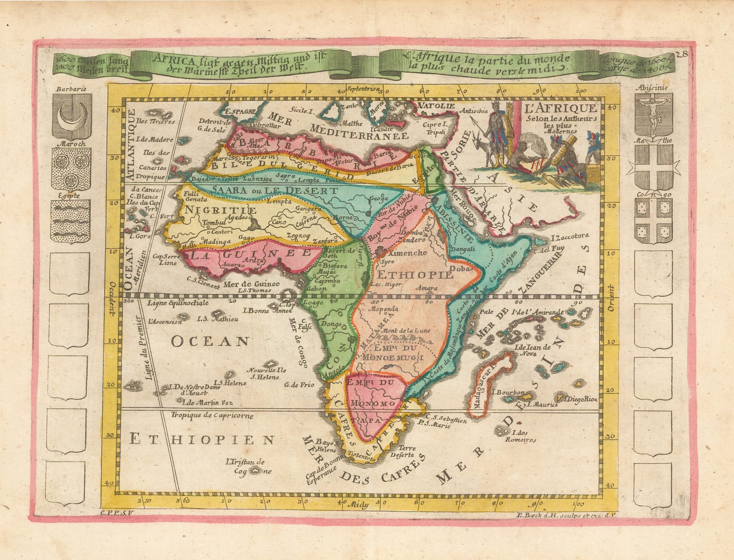 Elias Baeck, Africa, 1748 | The Map House