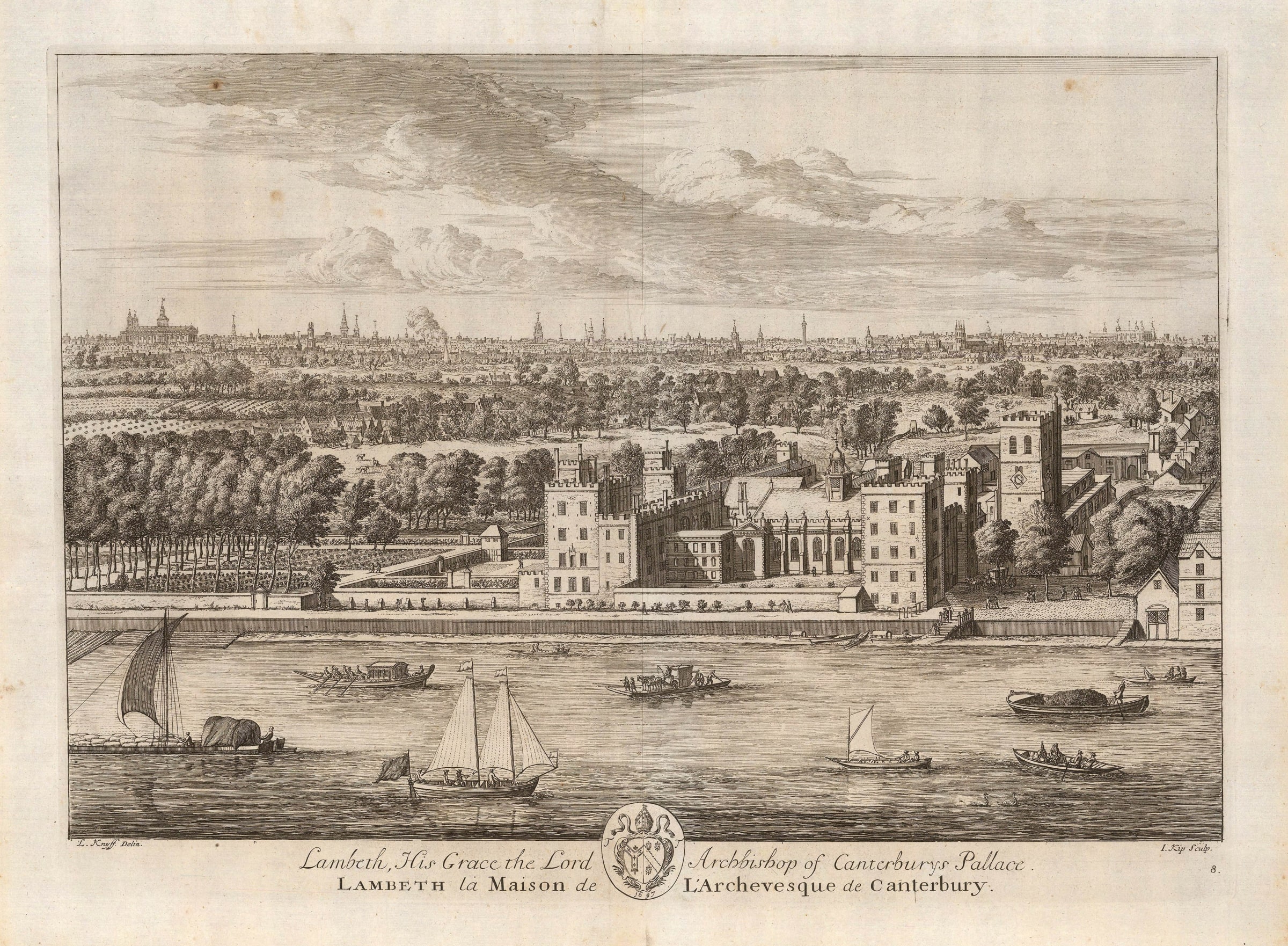 Johannes Kip, Lambeth Palace, 1715 | The Map House