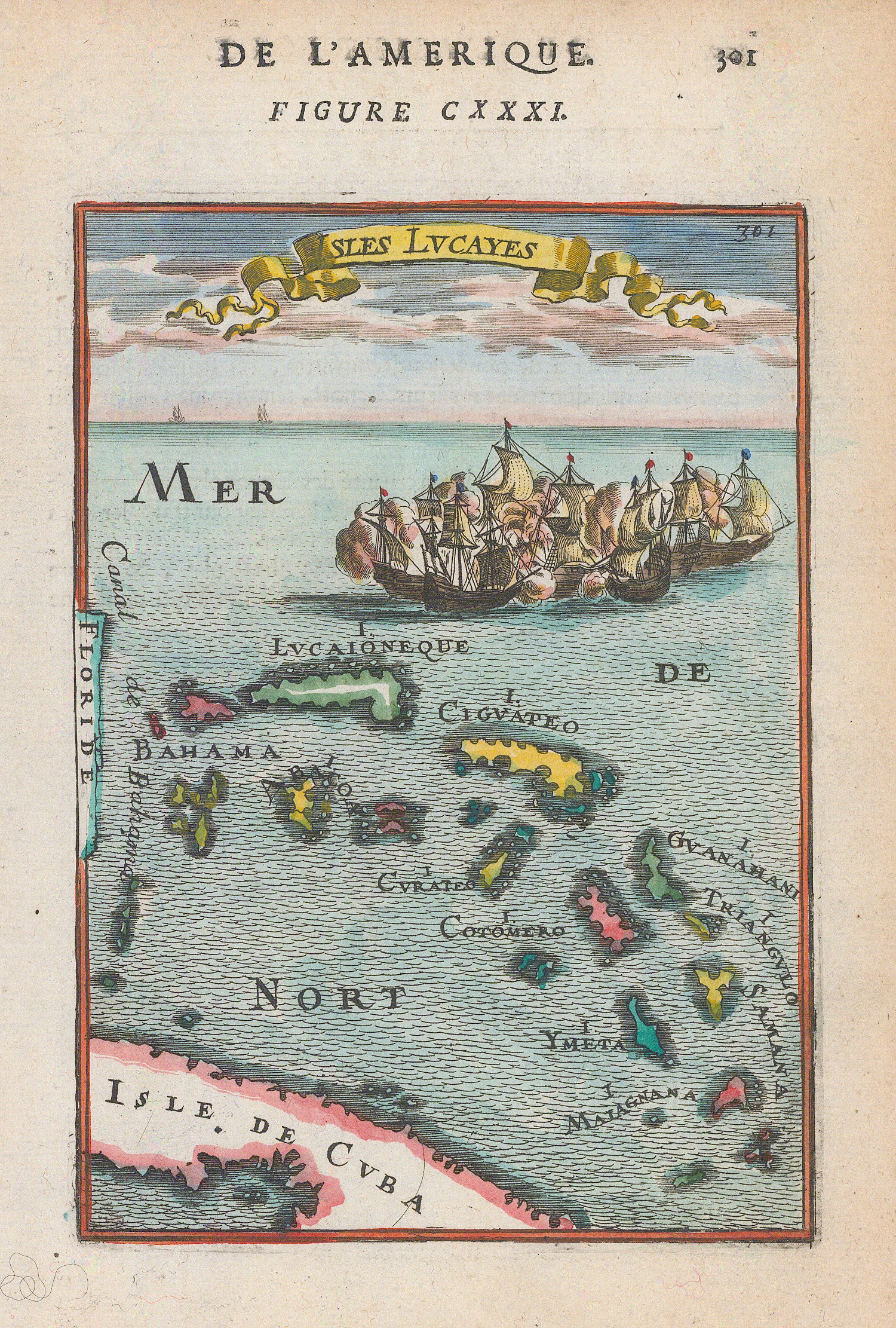 Alain Manesson Mallet, The Bahamas, 1683 | The Map House