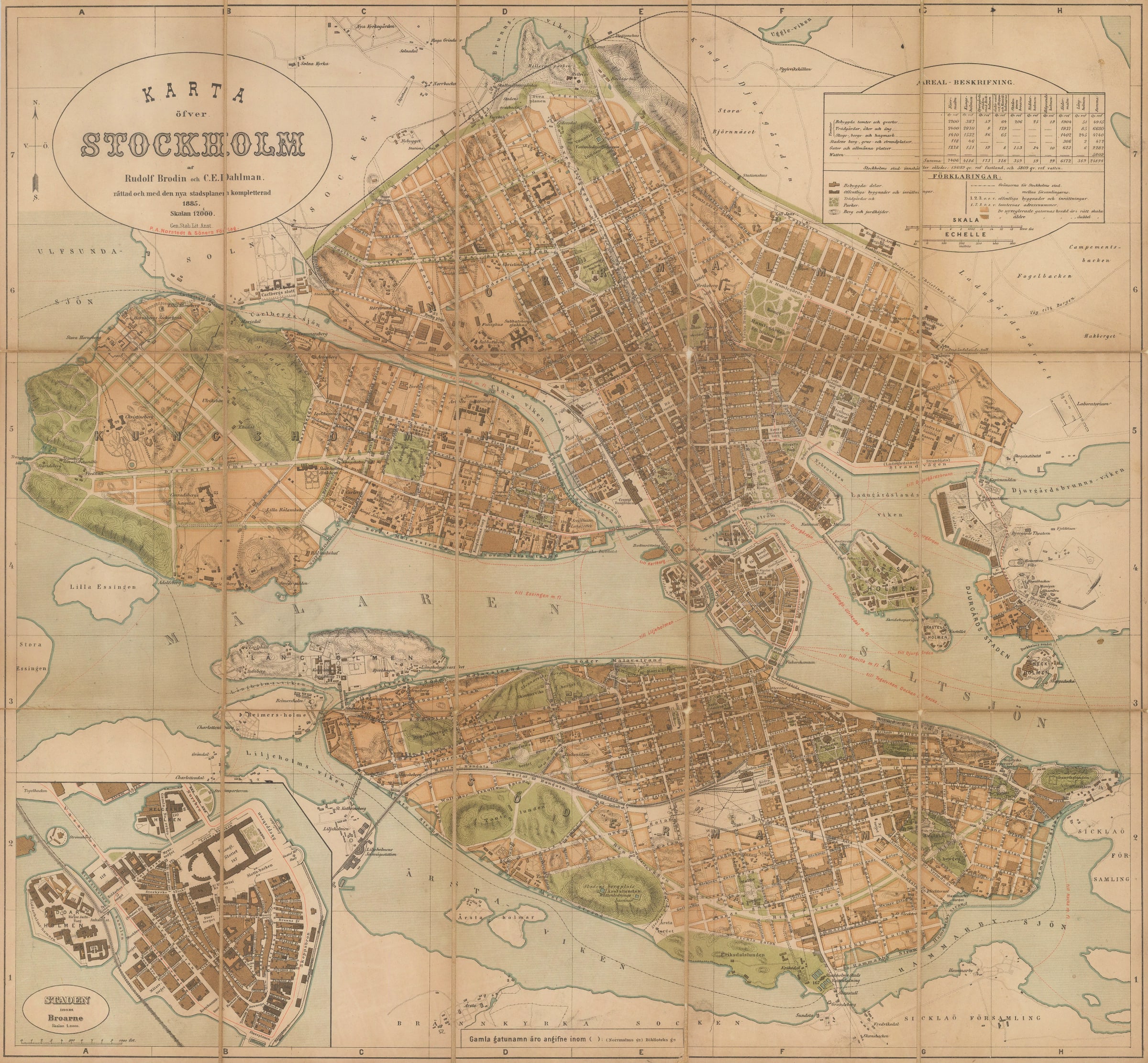 Rudolf Brodin, Stockholm, 1885 | The Map House