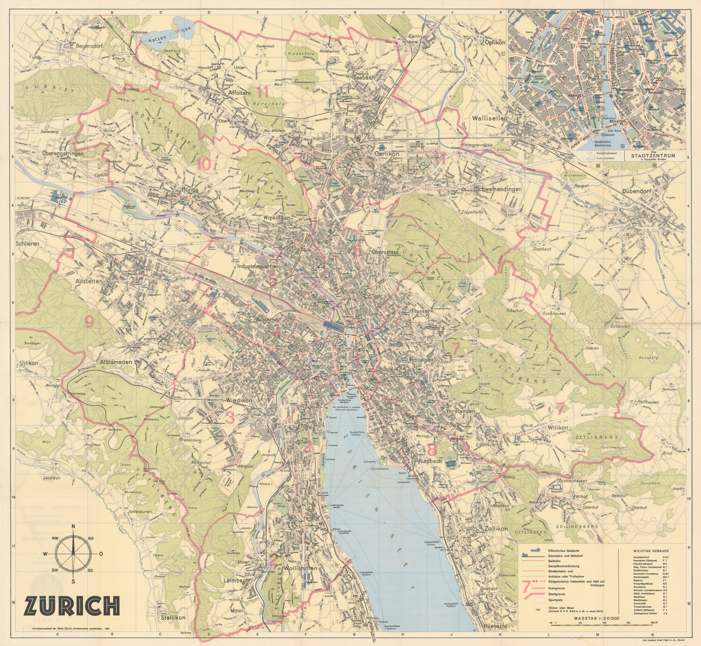 Orell Fussli & Co, Zurich, 1951 | The Map House