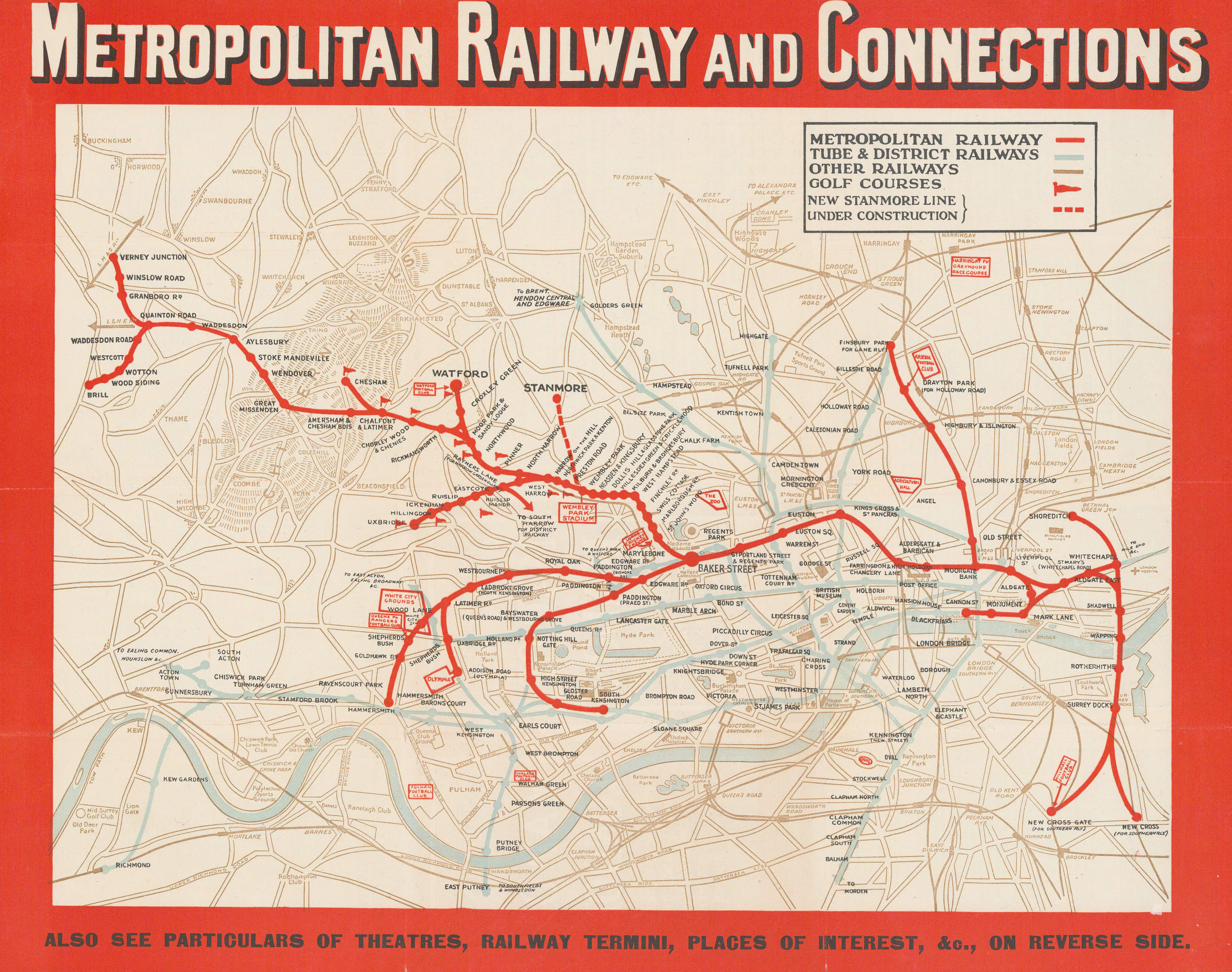 London Underground, Metropolitan Railway and Connections, 1931 | The ...
