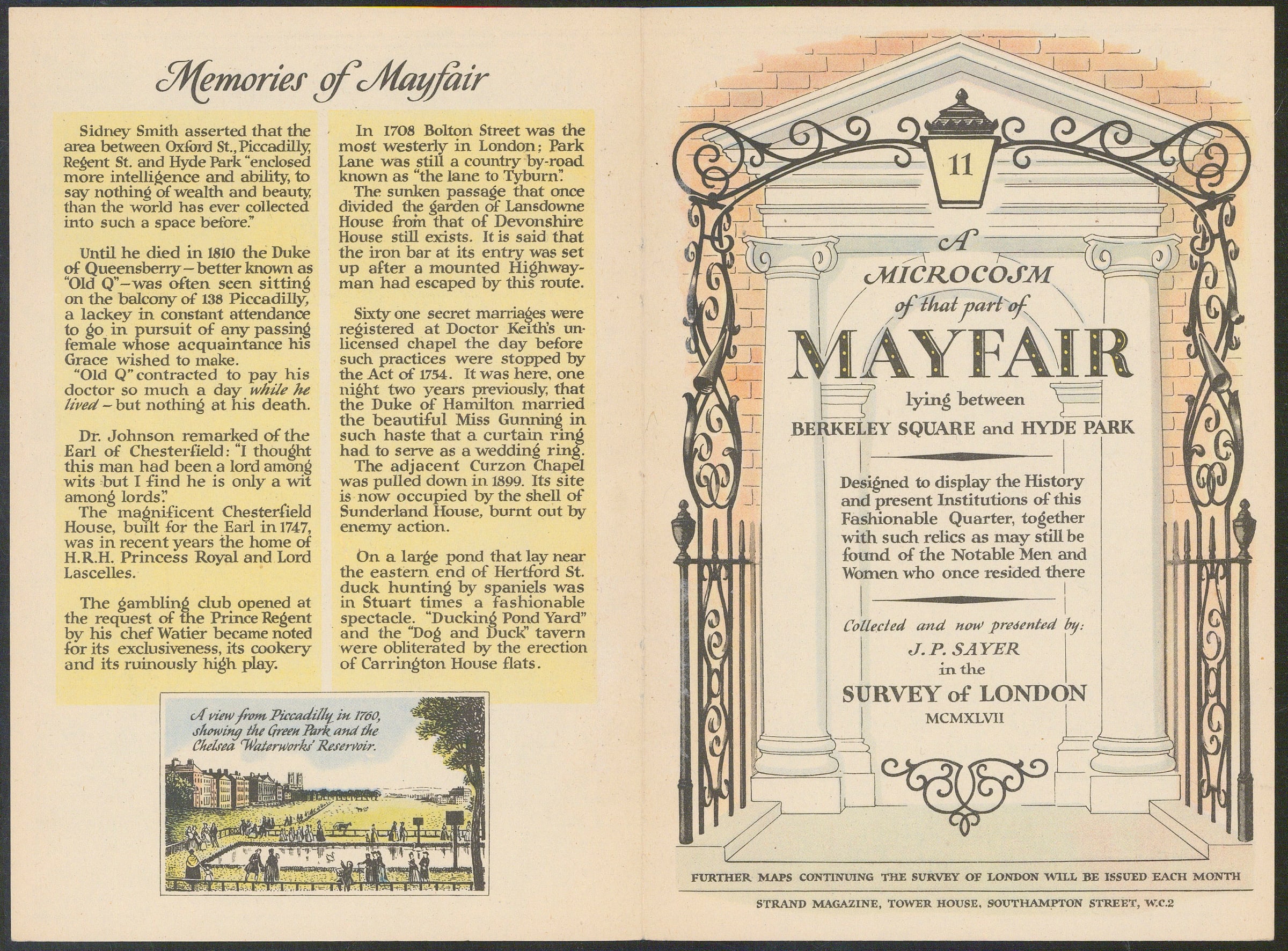J.P. Sayer, Mayfair, 1947 | The Map House