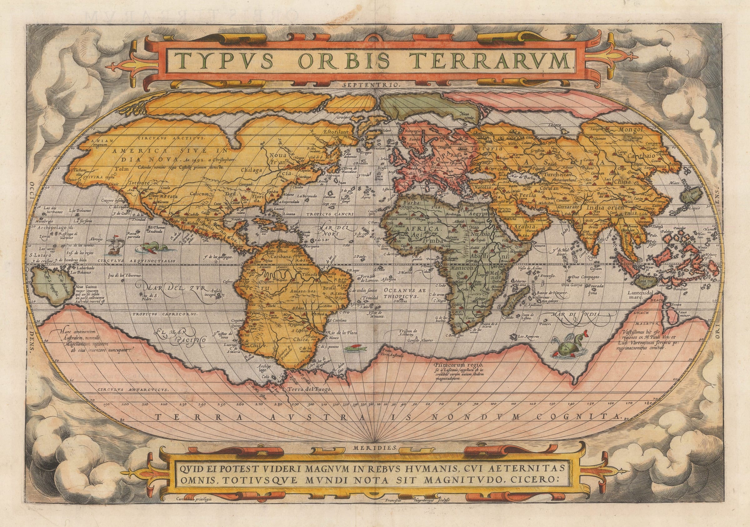 Abraham Ortelius, Typus Orbis Terrarum, 1579 | The Map House