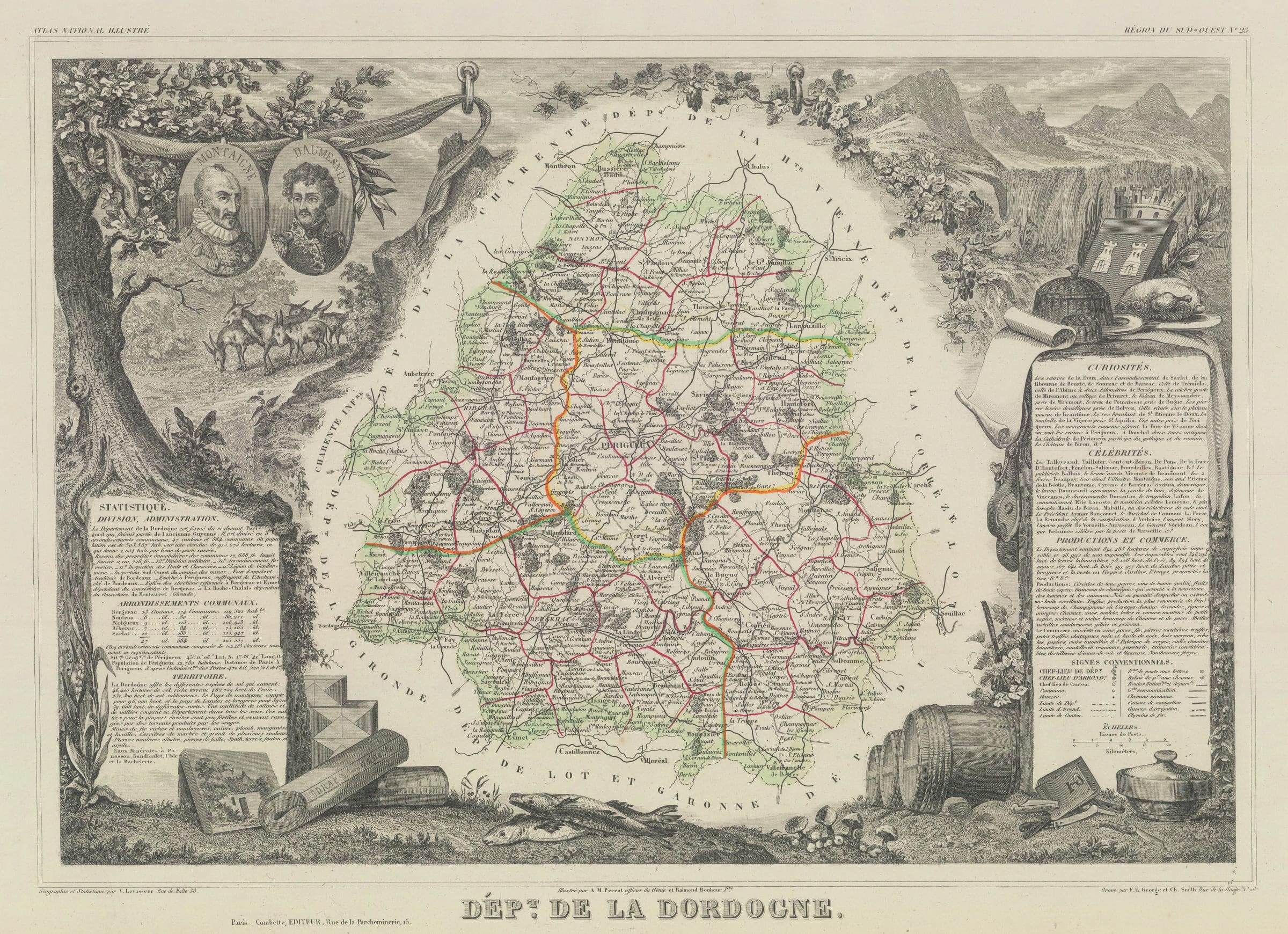 Victor Levasseur, Dordogne, 1845 | The Map House