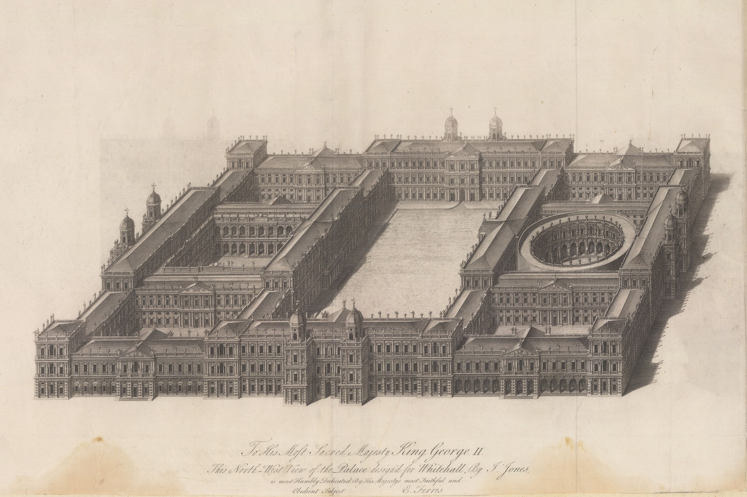 Colen Campbell, London - Whitehall Palace, 1720 c. | The Map House