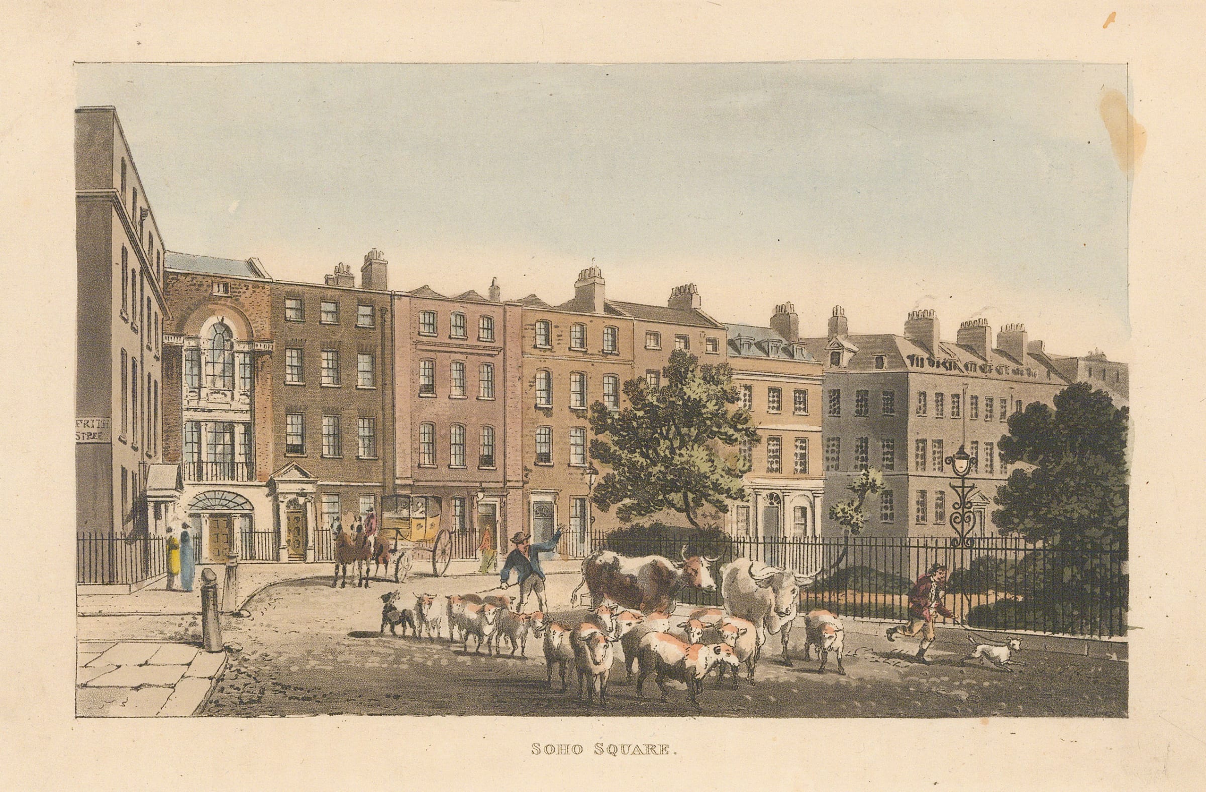 John Papworth, London - Soho Square, 1816 | The Map House