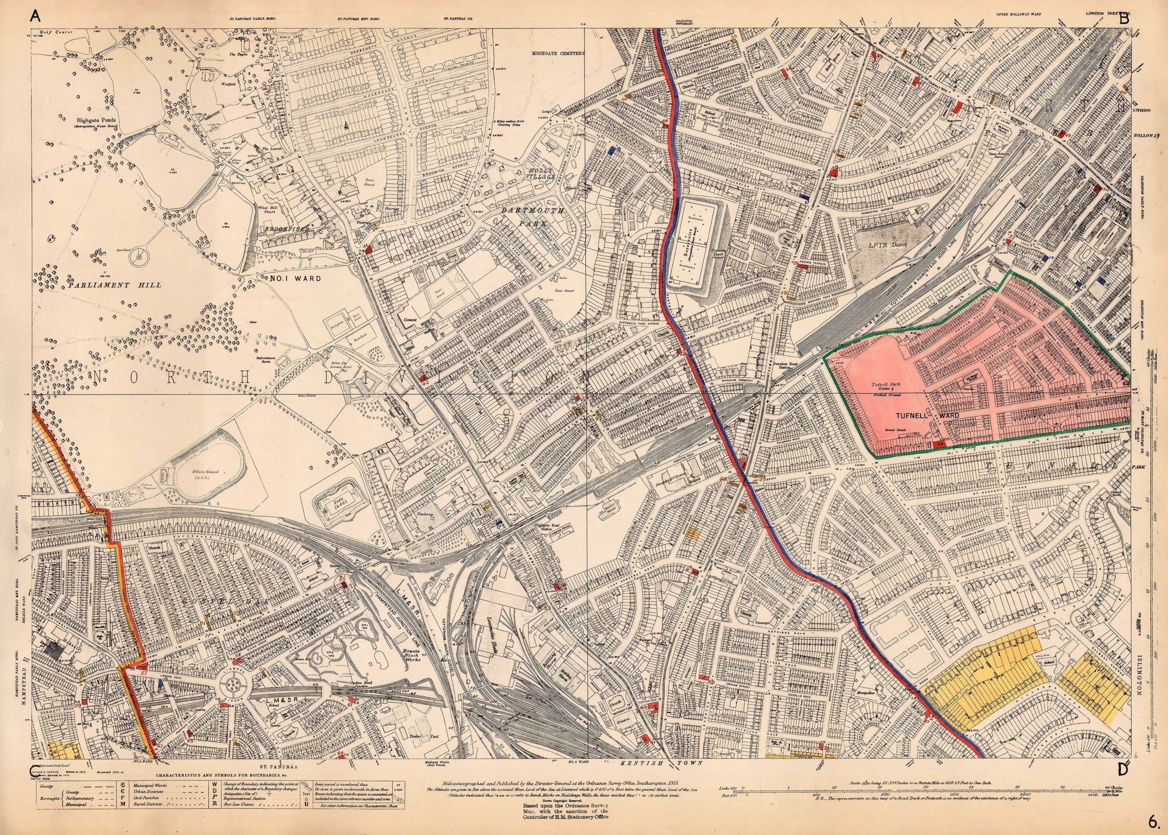 Ordnance Survey, Parliament Hill Fields and Tufnell Park, 1936 c. | The ...