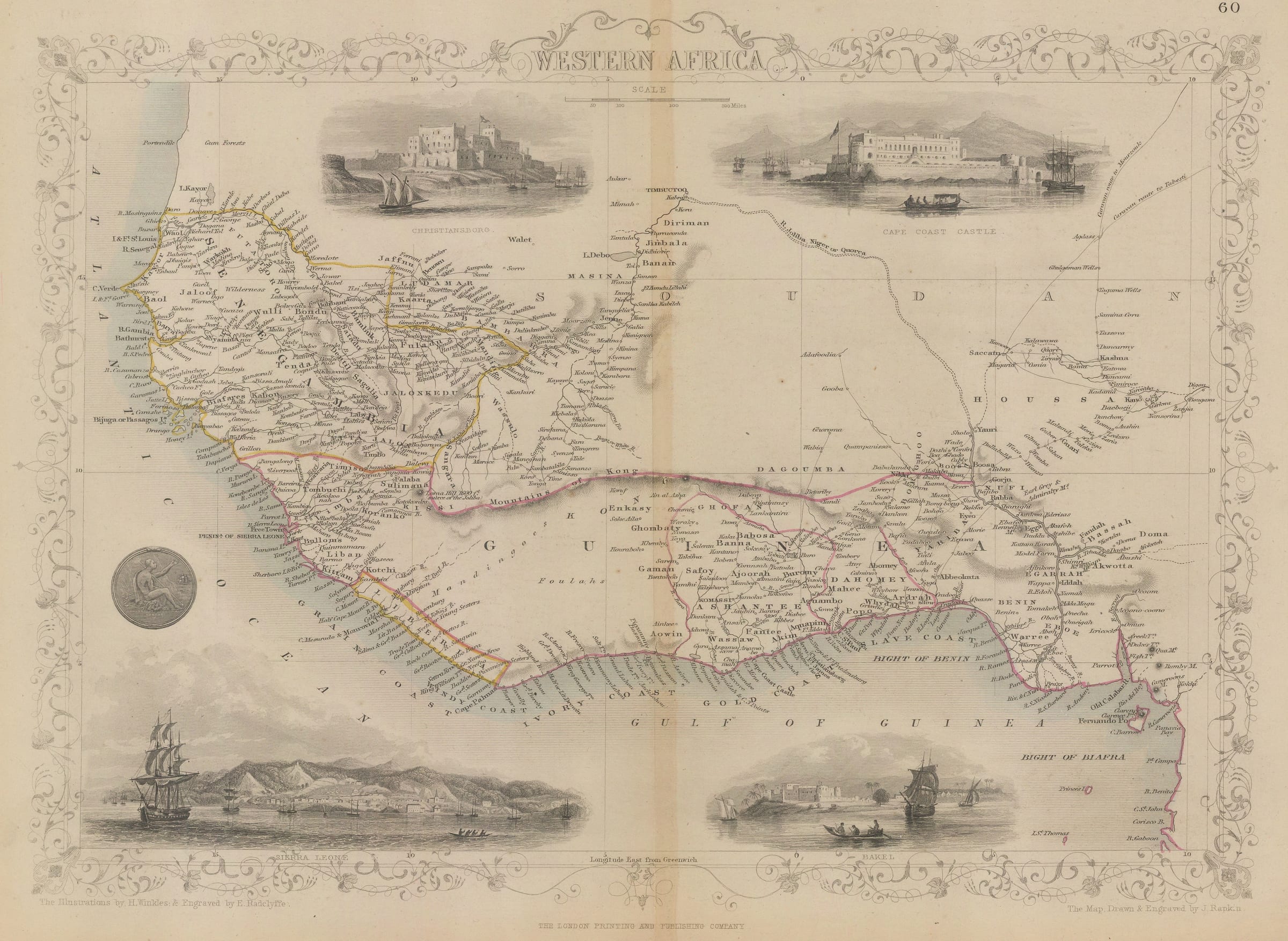 John Tallis, Western Africa, 1851 | The Map House