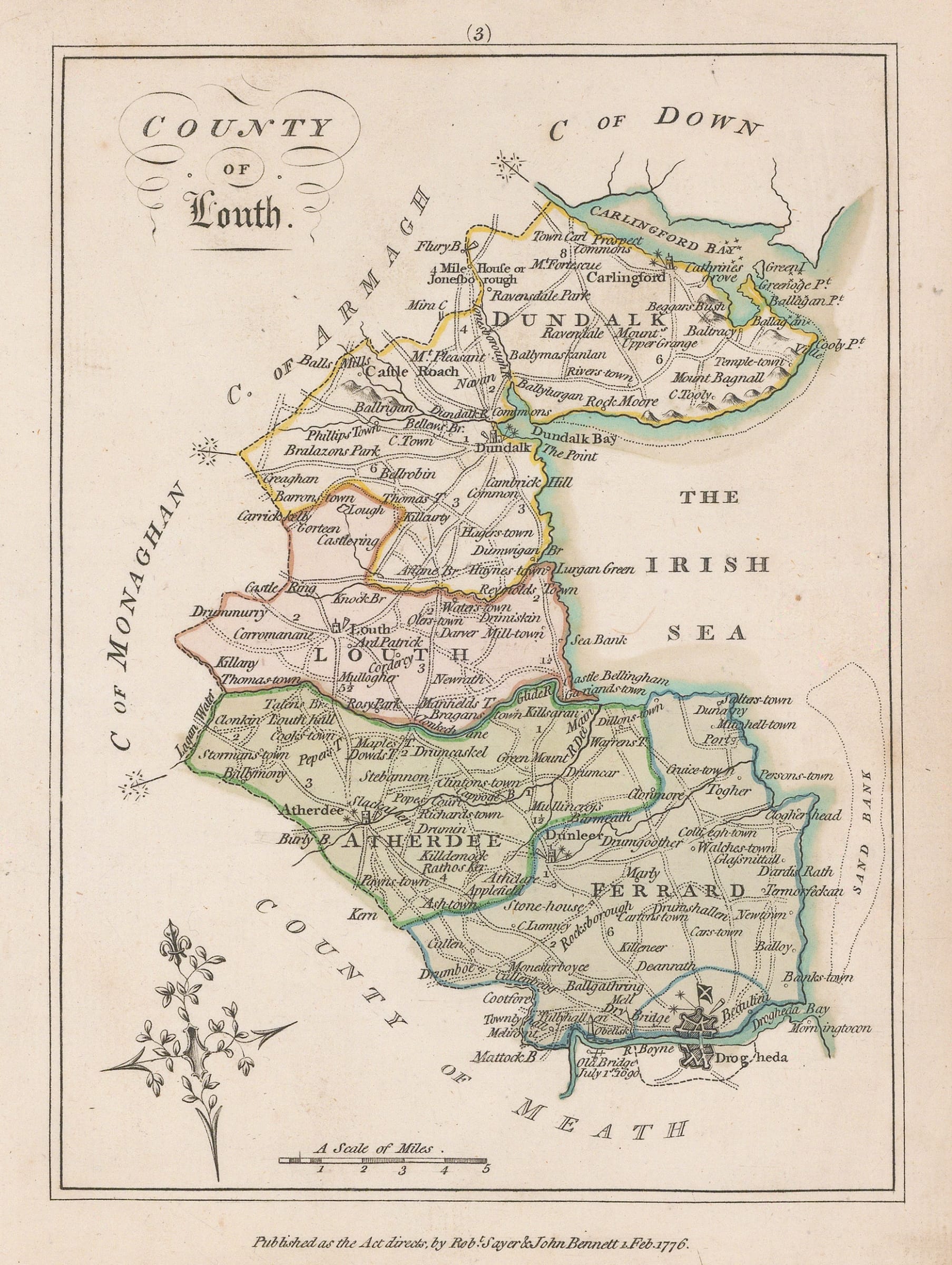 Sayer & Bennett, County Louth, 1776 | The Map House