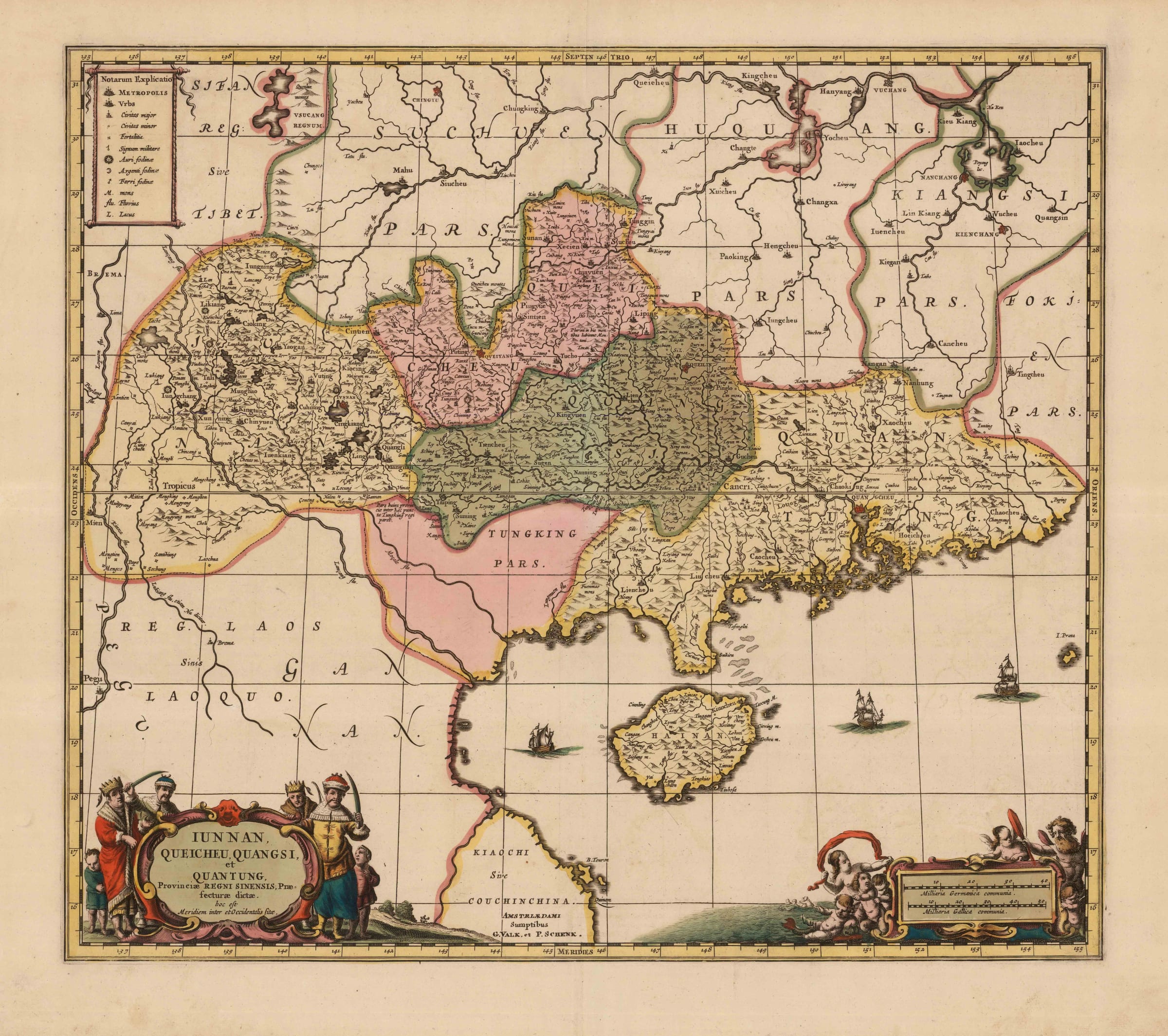 Valk & Schenk, Iunnan, Queicheu, Quangsi et Quantung, 1700 c. | The Map ...