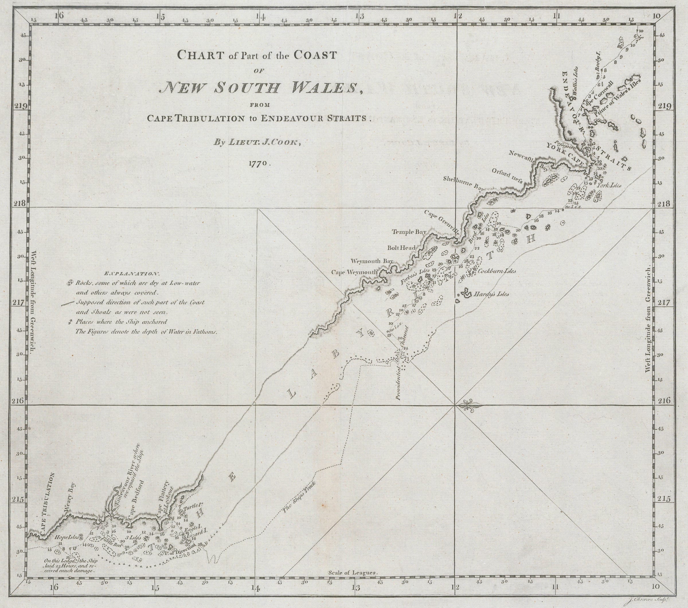 Capt. James Cook, Endeavour Strait to Cape Tribulation, Queensland ...