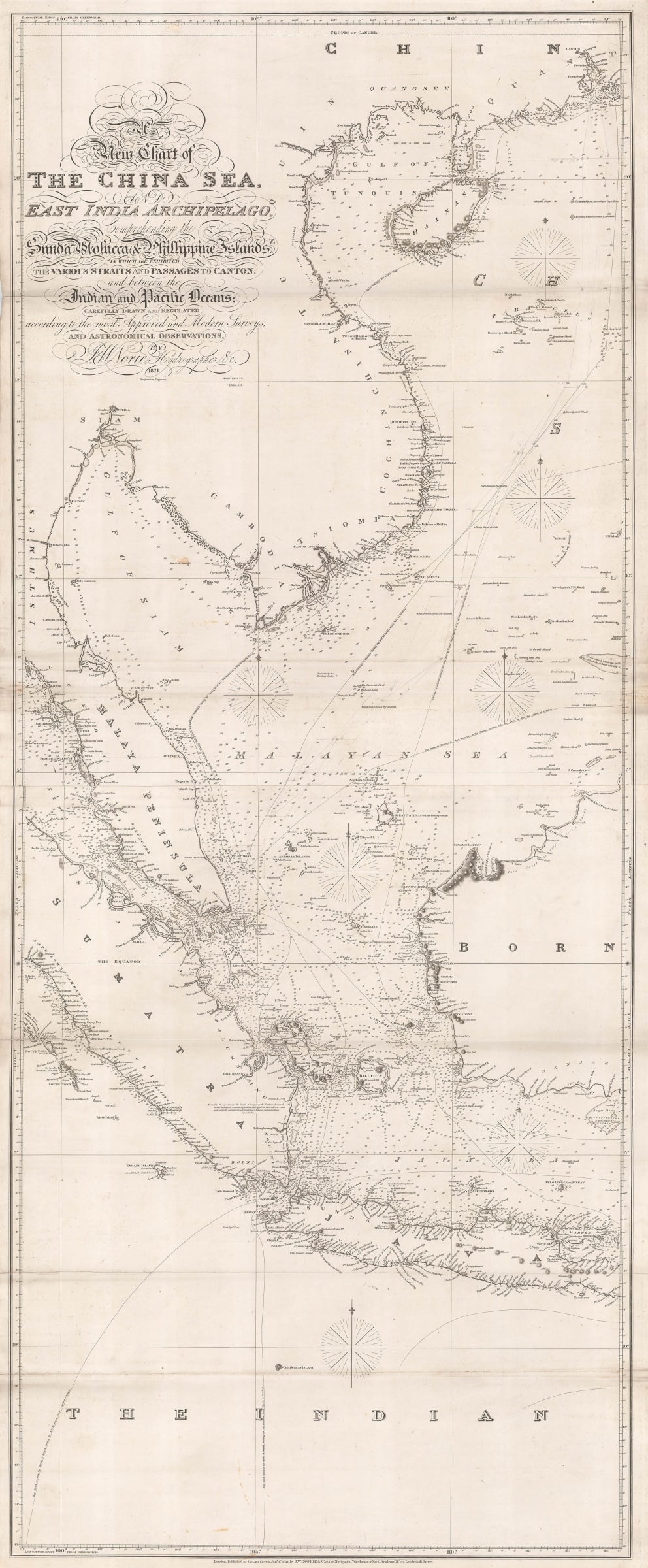 John William Norie, Map of the South China Sea and East India ...