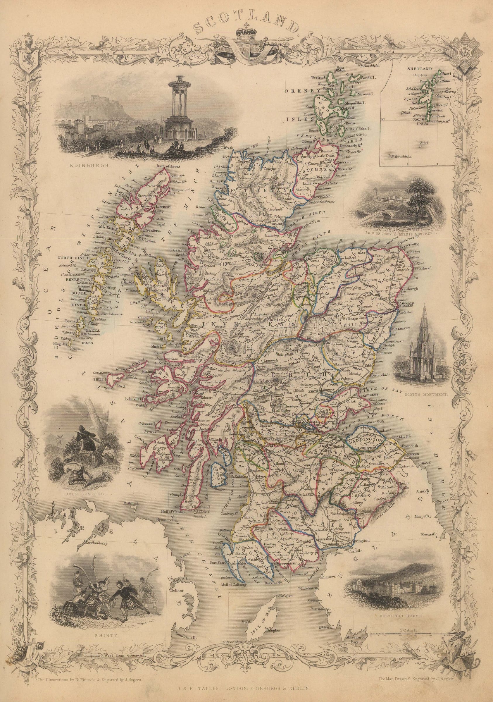 John Tallis, Scotland, 1851 | The Map House