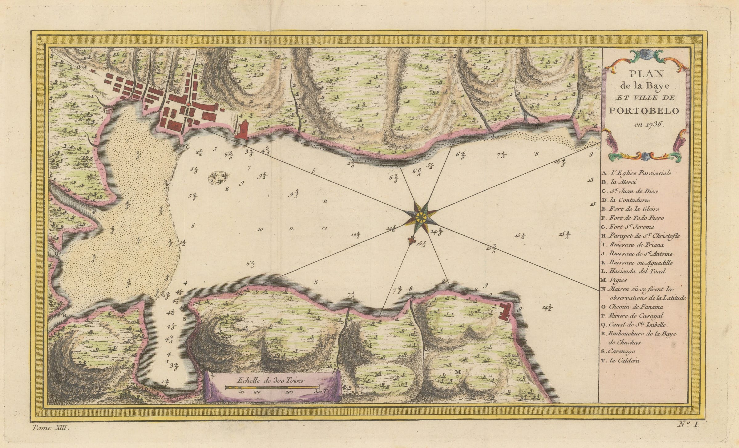 Jacques-Nicolas Bellin, Portobelo, Panama, 1750 c. | The Map House
