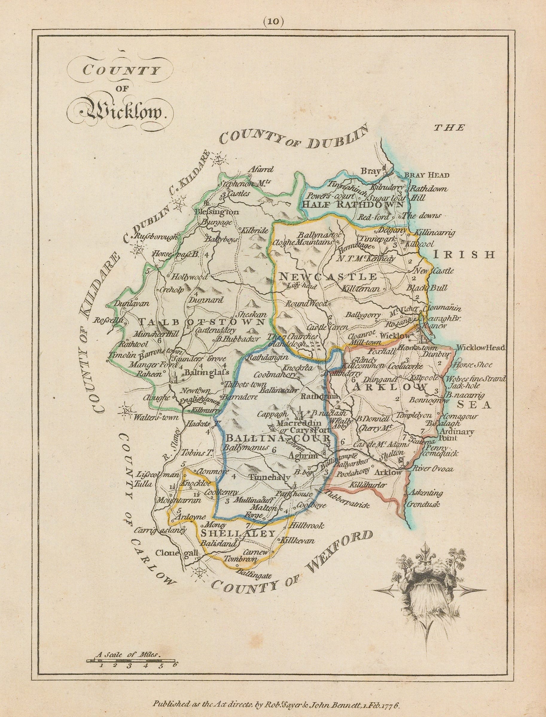 Sayer & Bennett, County Wicklow, 1776 | The Map House
