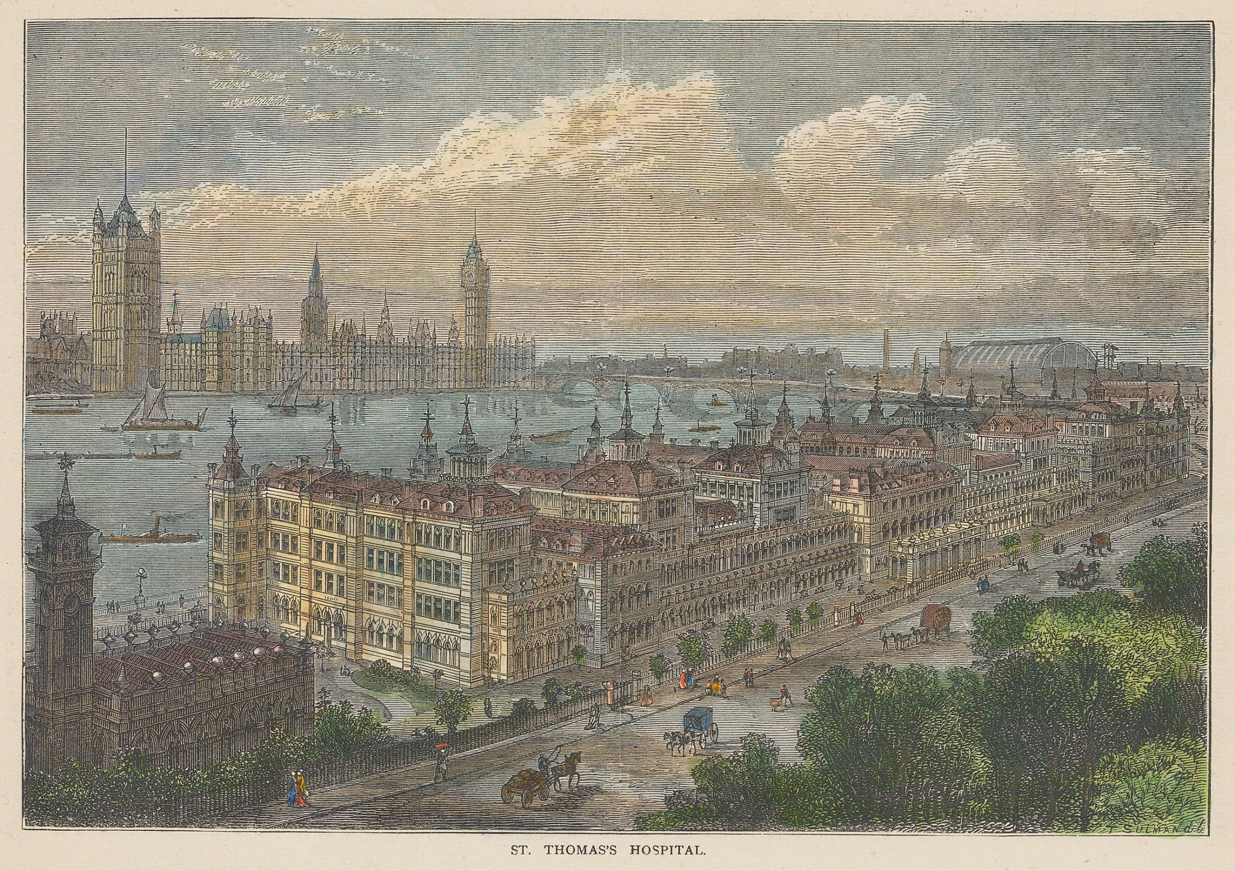 Old & New, London - St Thomas's Hospital, 1880 c. | The Map House