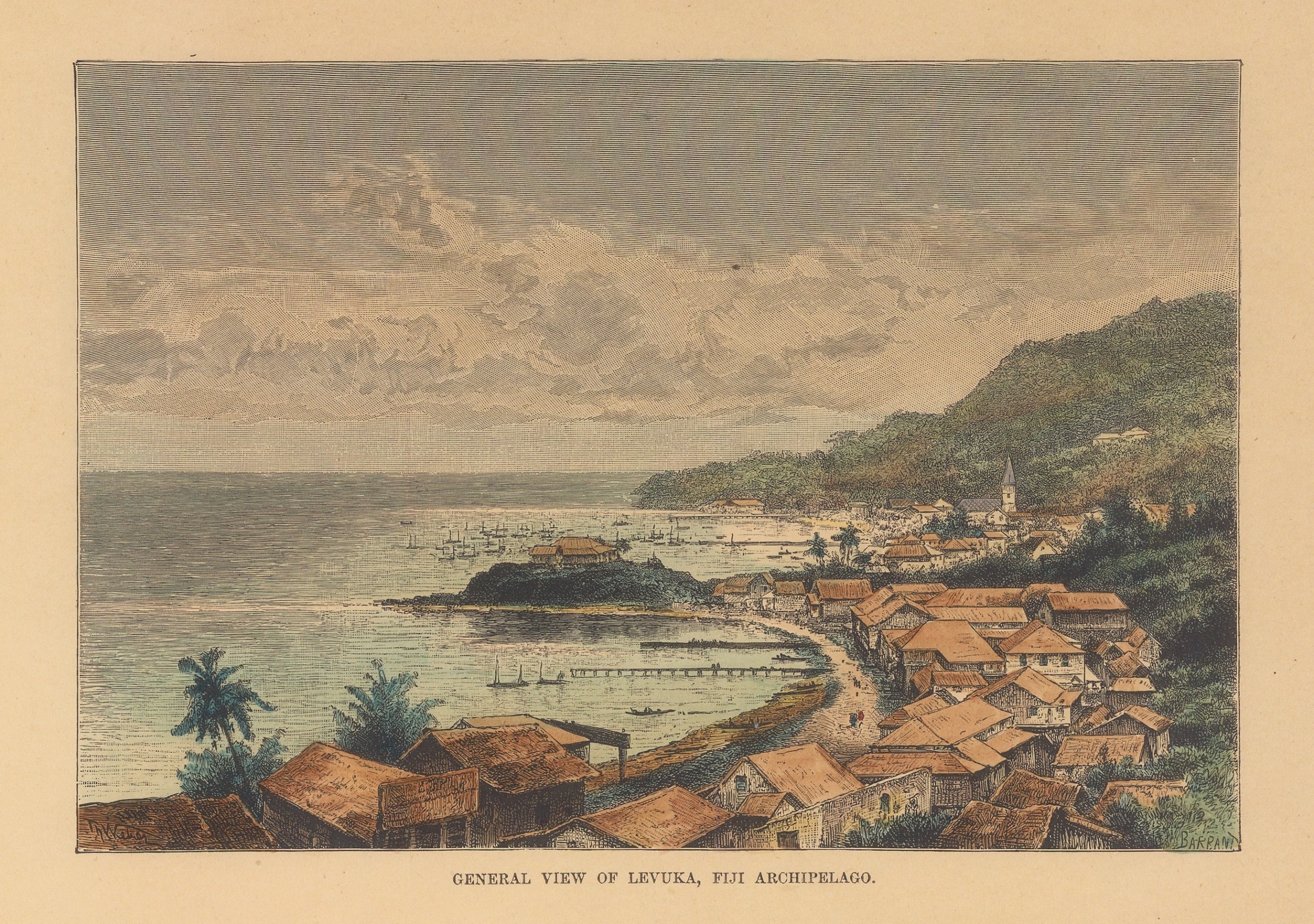 Jean Jacques Élisée Reclus, Fiji - Levuka, 1894 | The Map House