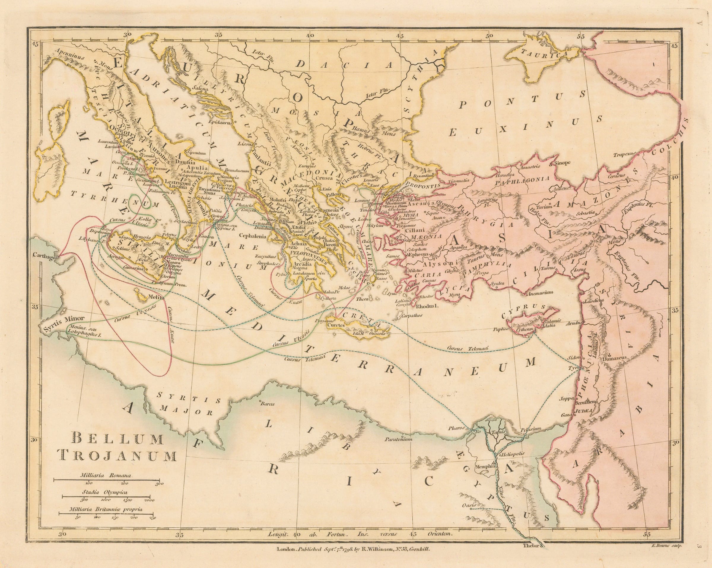 Robert Wilkinson, The Trojan War, 1798 | The Map House
