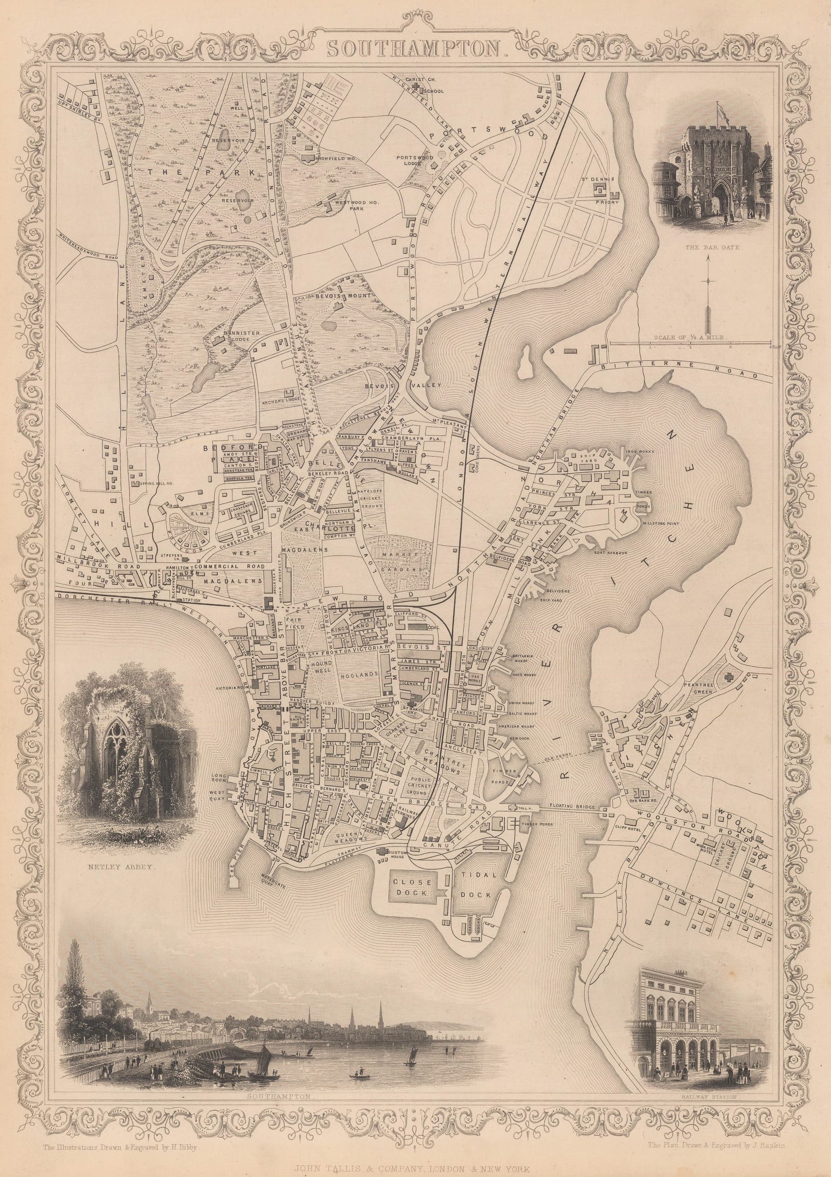 John Tallis, Southampton, 1851 | The Map House