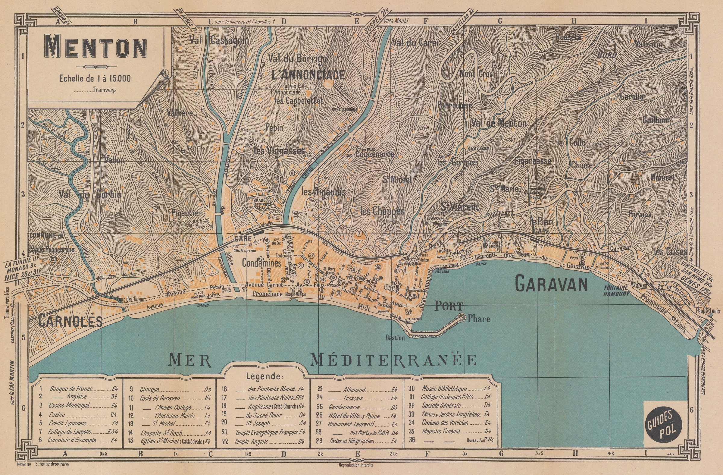 E. Fonné, Menton, 1914 | The Map House