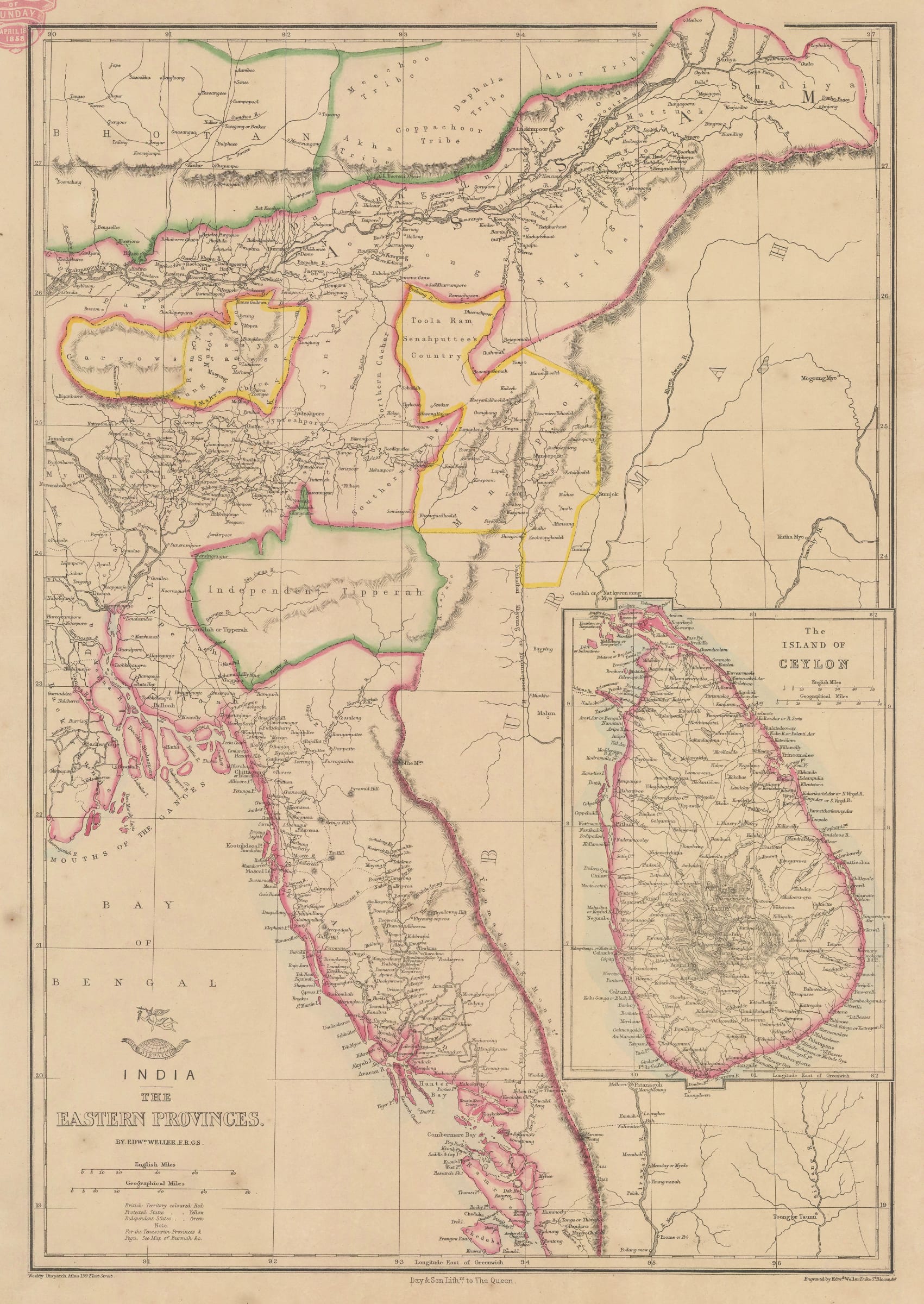 Edward Weller, Northeast Indian states of Tripura, Meghalaya and ...