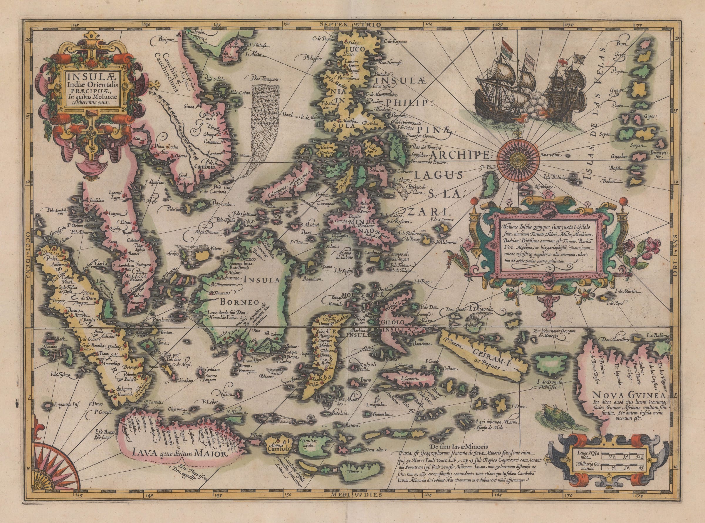Mercator Hondius, Indonesia, the Philippines, Malaysia, Thailand, Laos ...