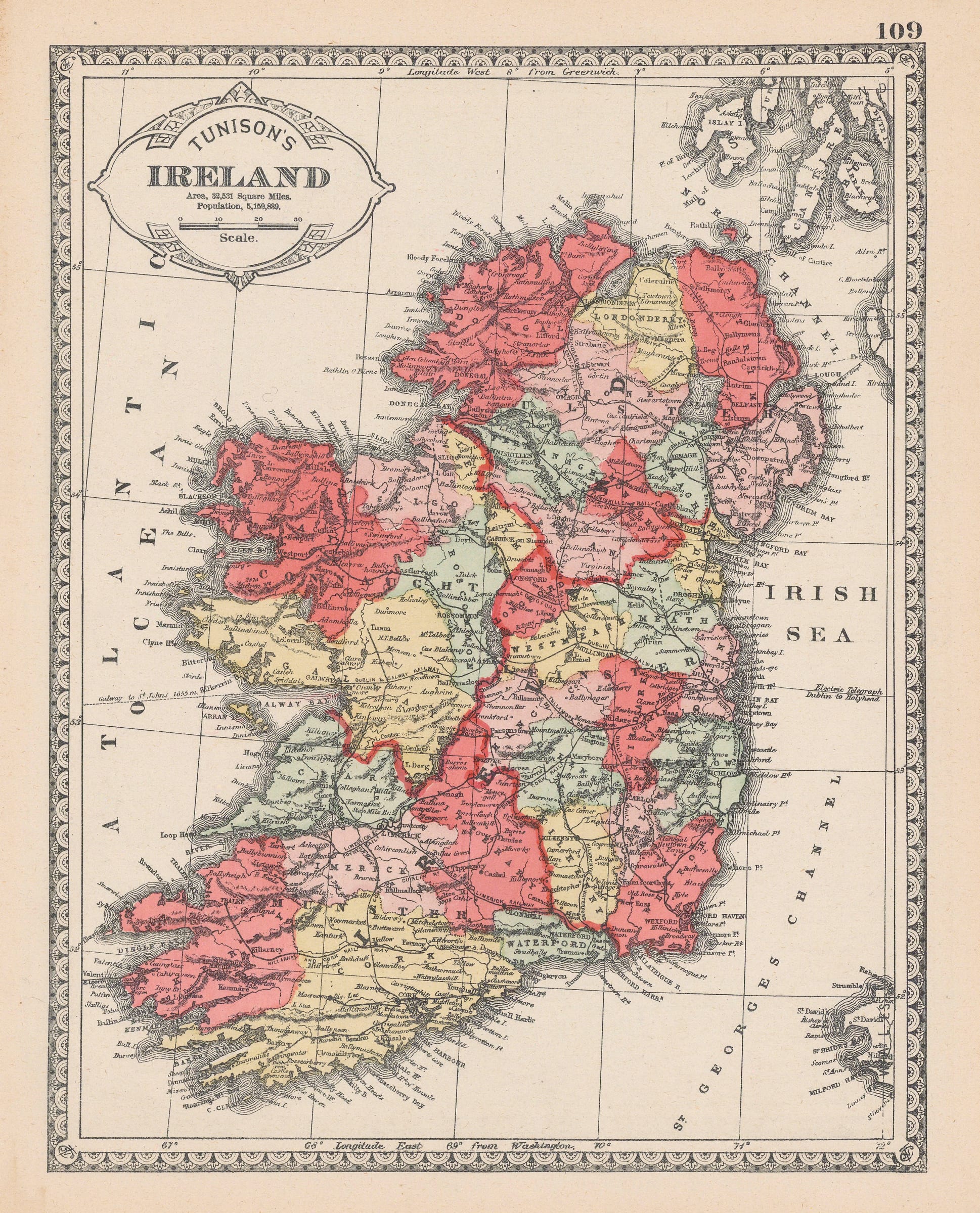 Henry Cuthbert Tunison, Ireland, 1885 (c.) | The Map House