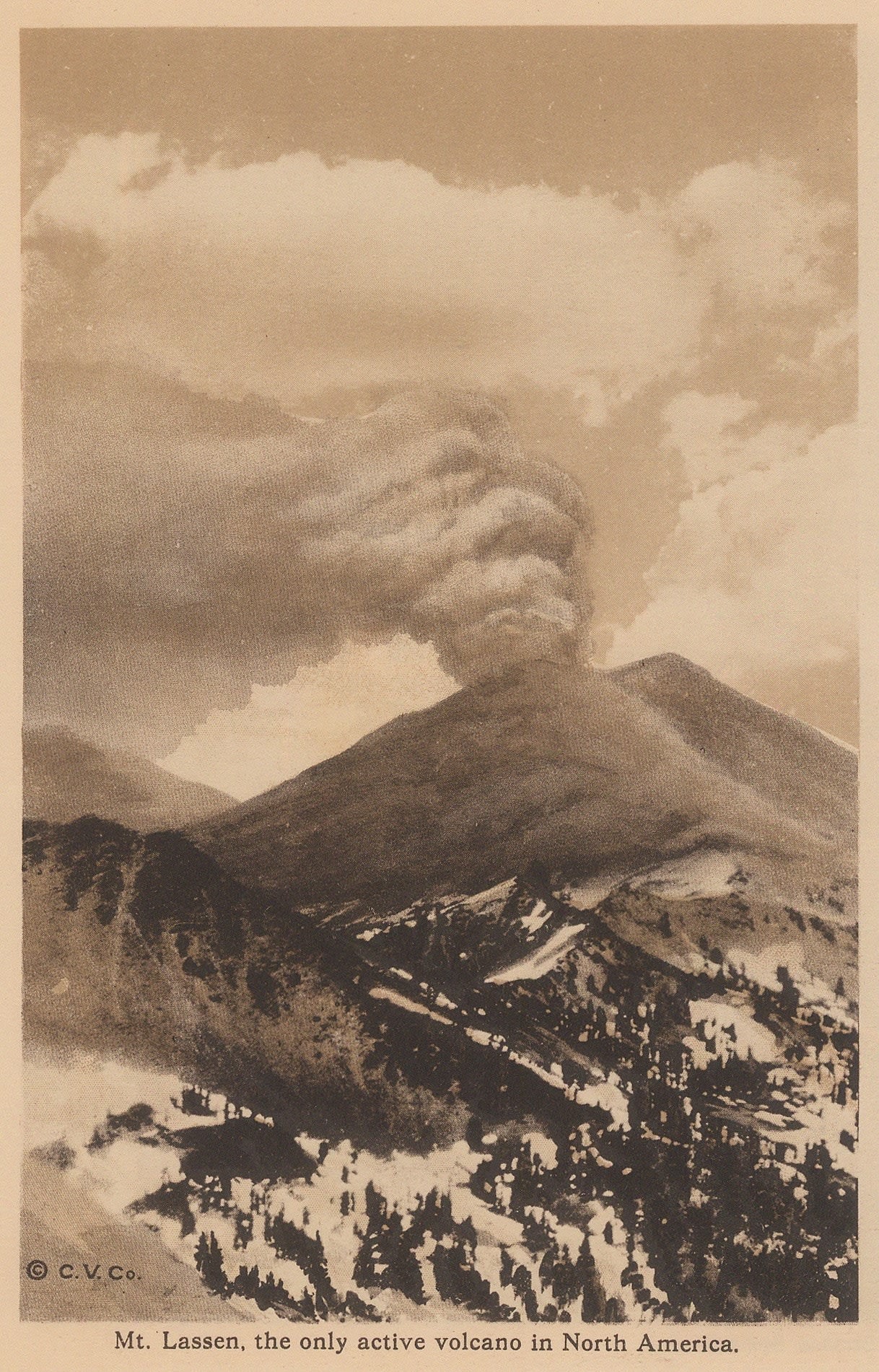 Anonymous, California - Mount Lassen, 1910 c. | The Map House