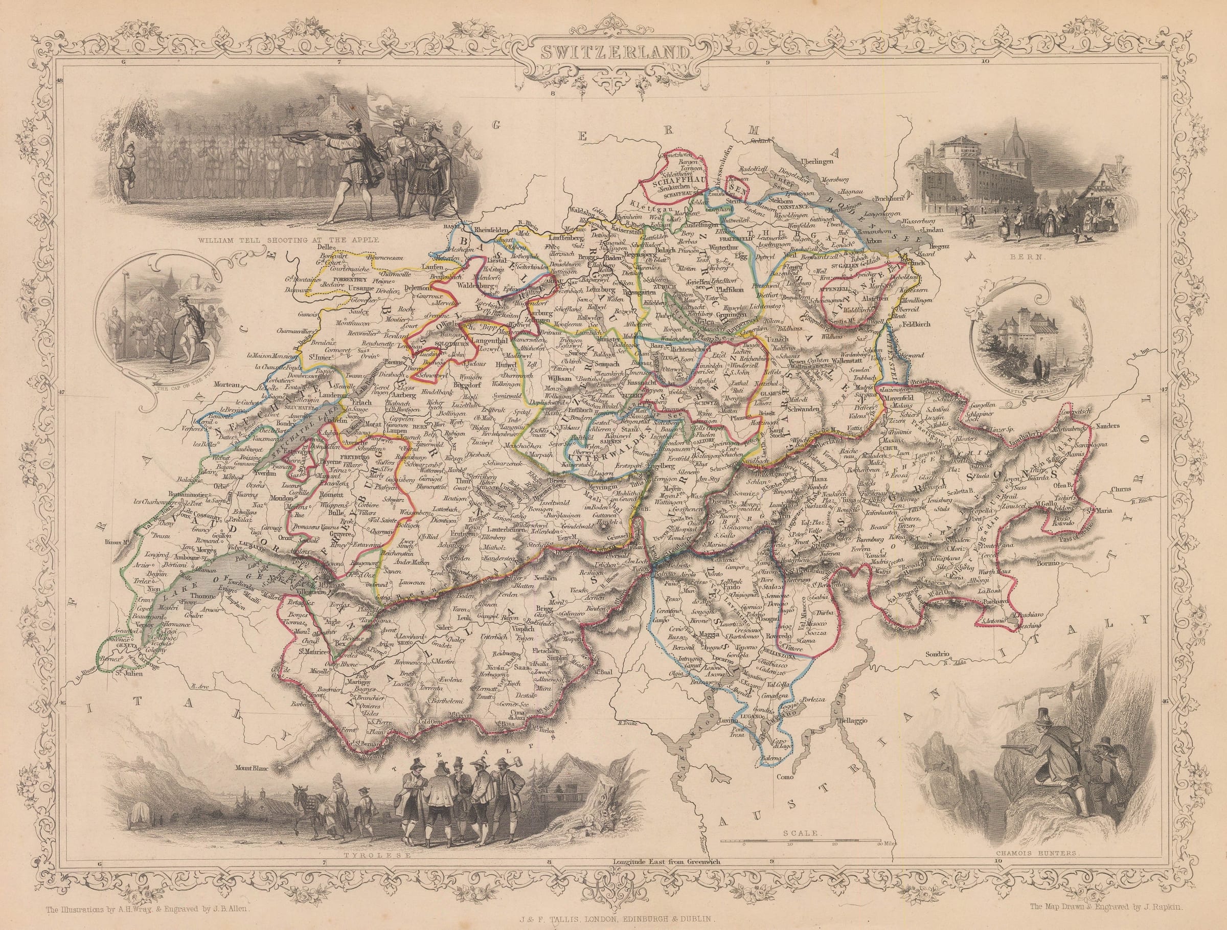 John Tallis, Switzerland, 1851 | The Map House