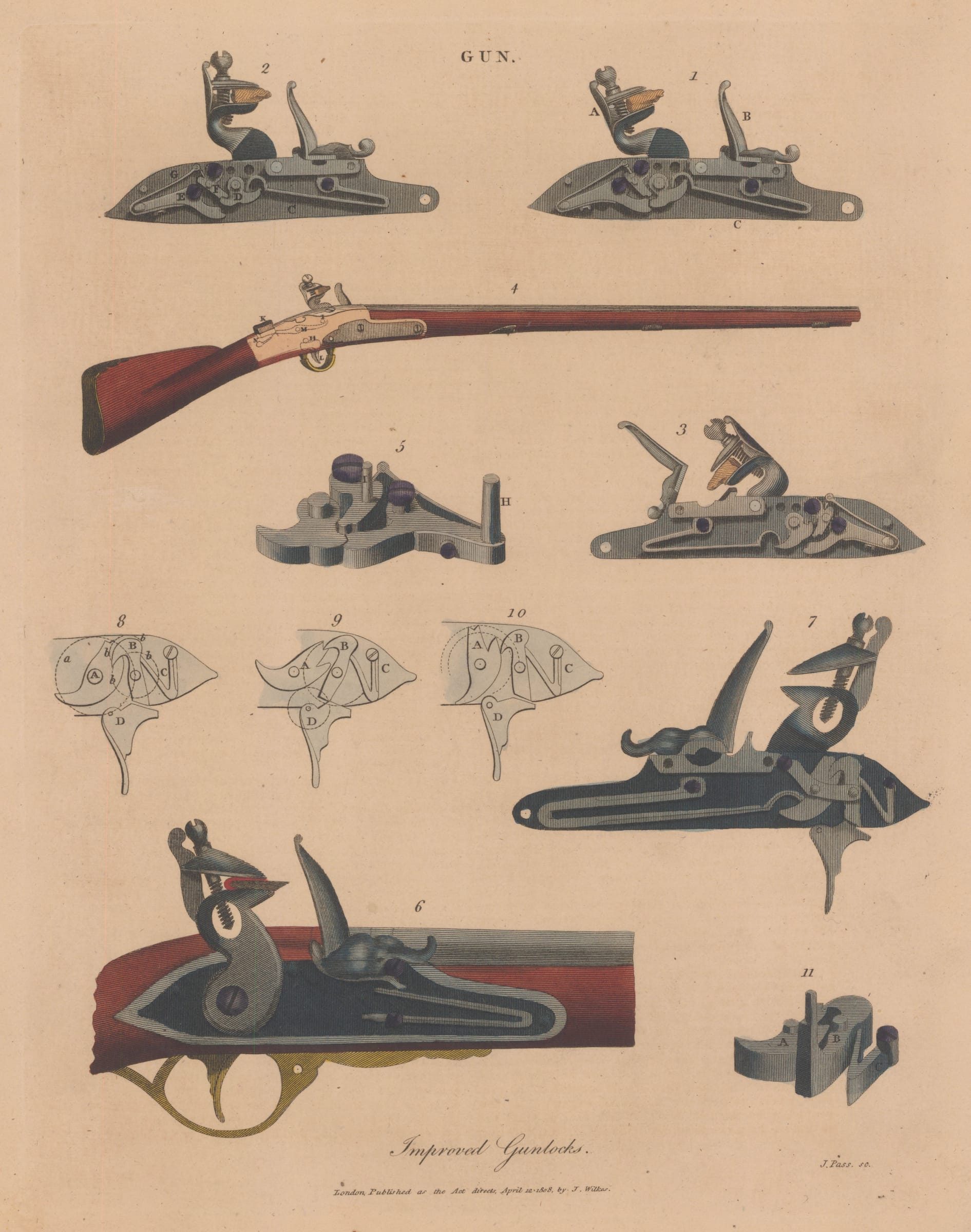John Wilkes, Shooting - Guns, 1810 | The Map House