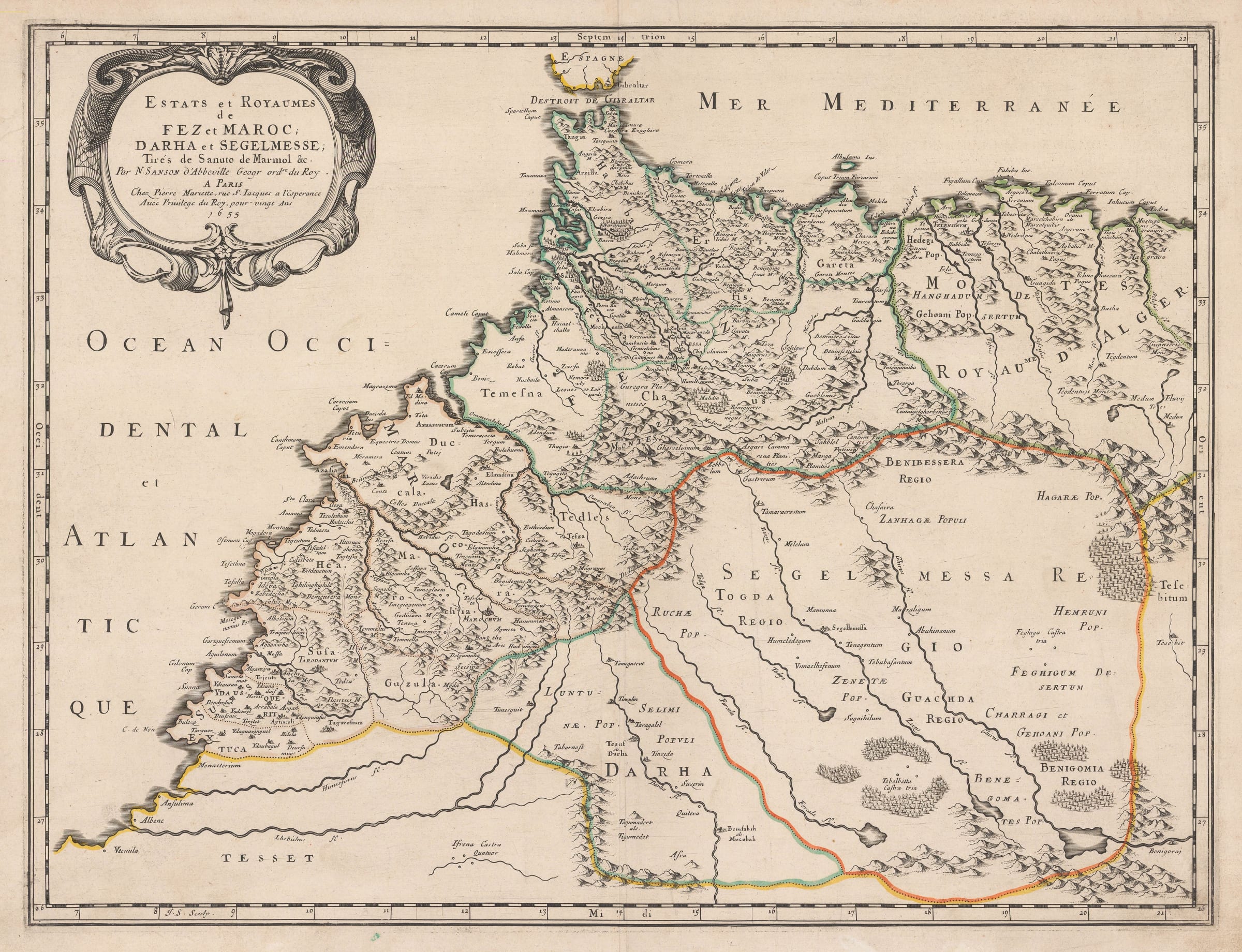 Nicolas Sanson, Kingdom of Morocco, 1655 | The Map House
