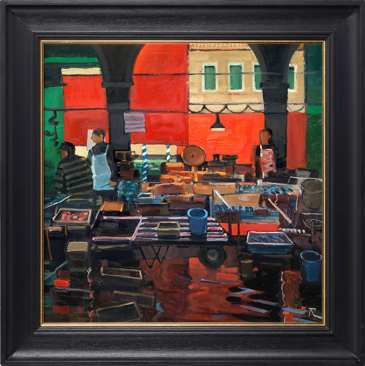 Alexander R Robb, Fish Market Venice | Thompson's Gallery
