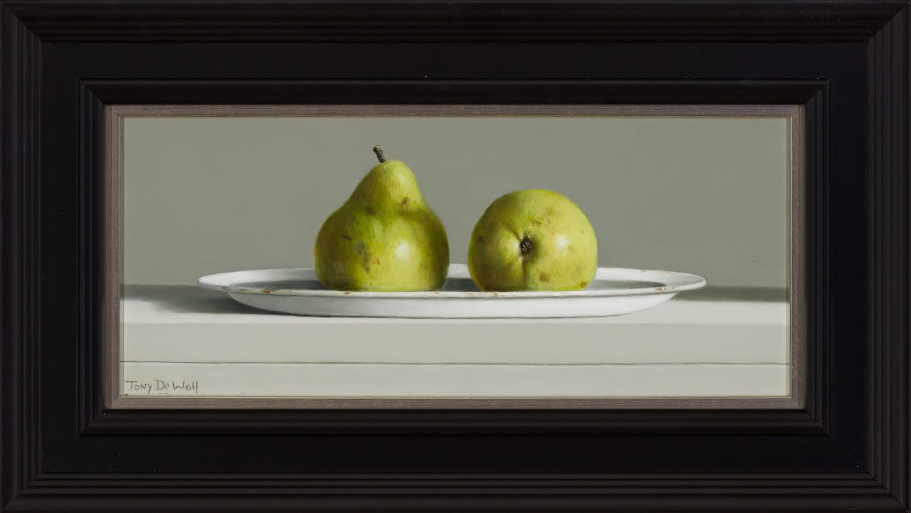 Tony de Wolf, Two Pears on a Plate | Thompson's Gallery