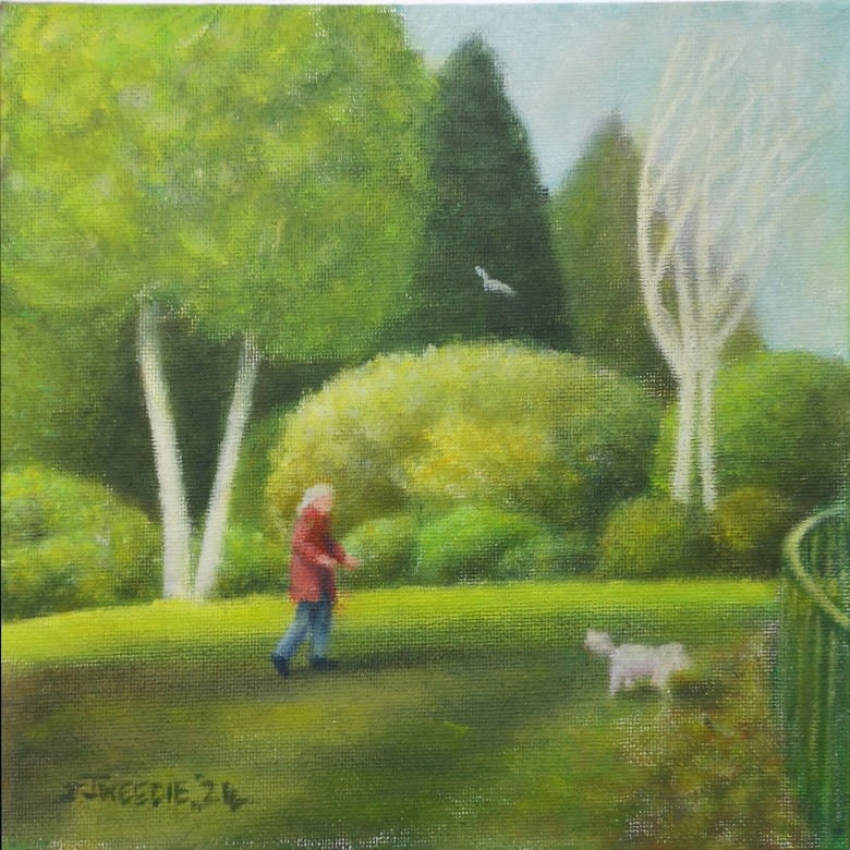 James Tweedie RGI, A Walk in the Park | Thompson's Gallery