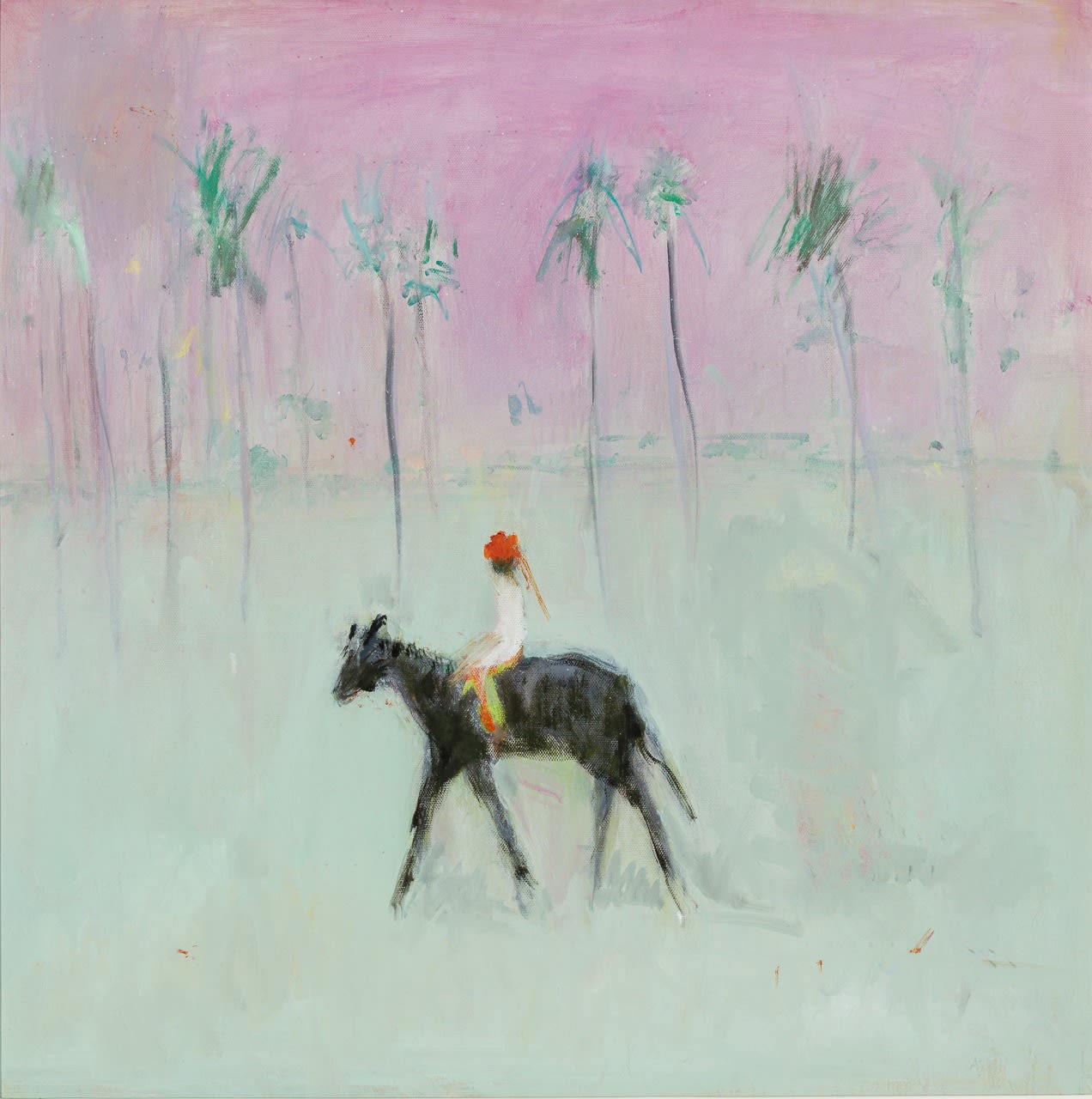 Ann Shrager NEAC, Mahout on Horse | Thompson's Gallery