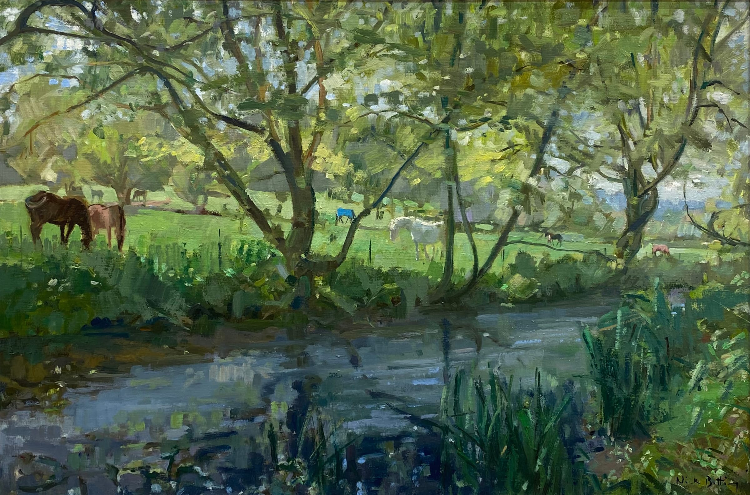 Nick Botting, Early Summer Colours, The River Lea | Thompson's Gallery