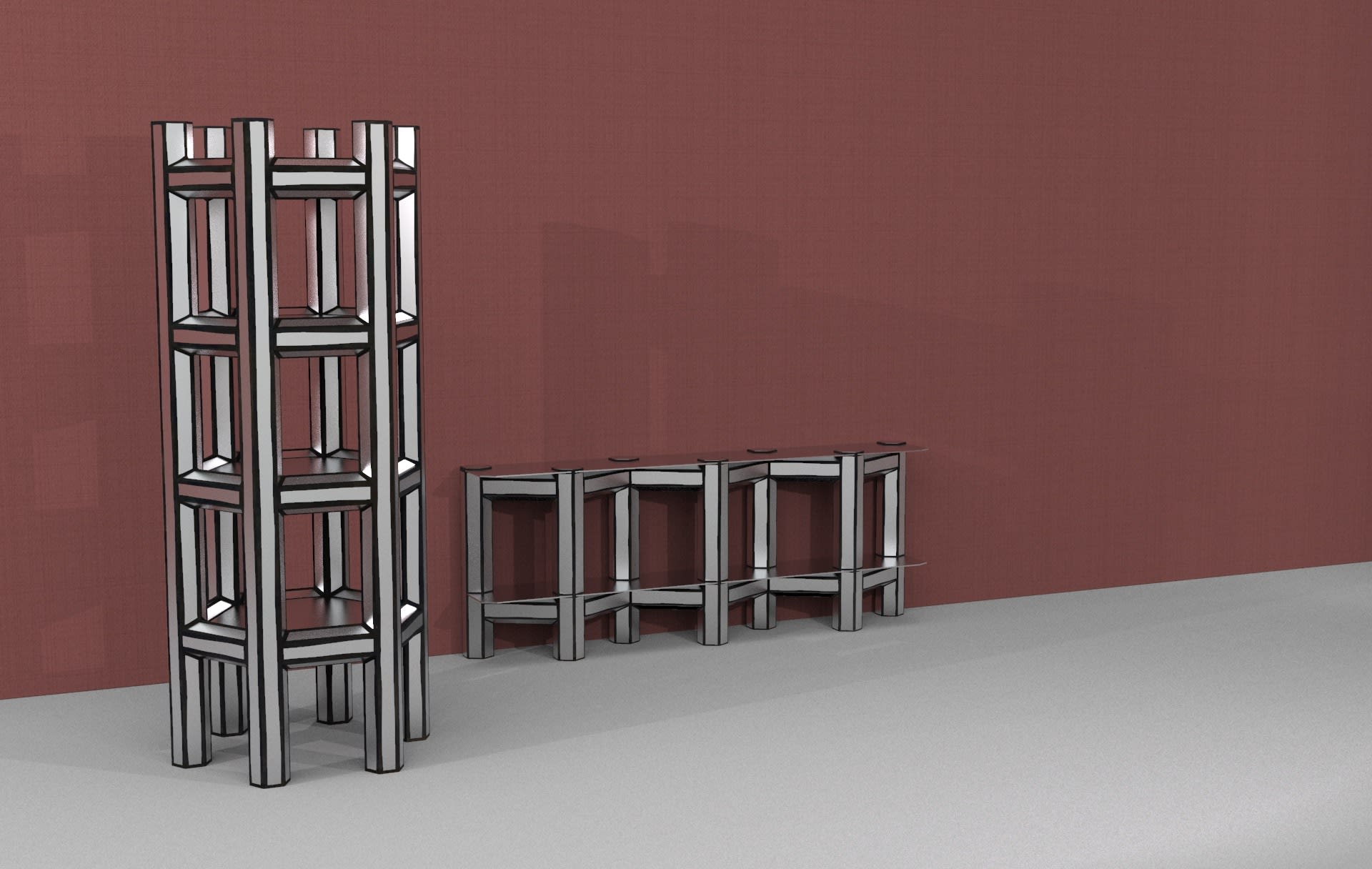 Tijs Gilde (Studio Guilty), ŠEŠIAKAMPĖ / HEX , Lentyna / shelf | Galerija Vartai