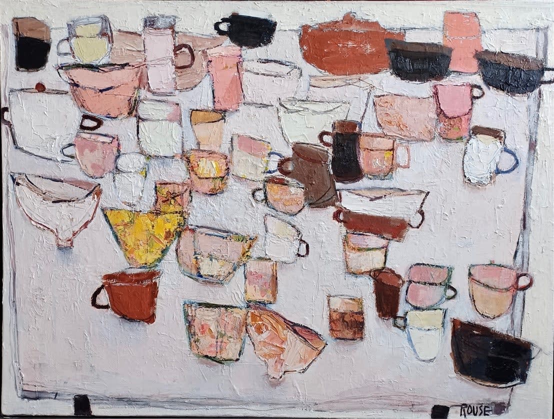 Annie Rouse, Table with Pottery | Will's Art Warehouse