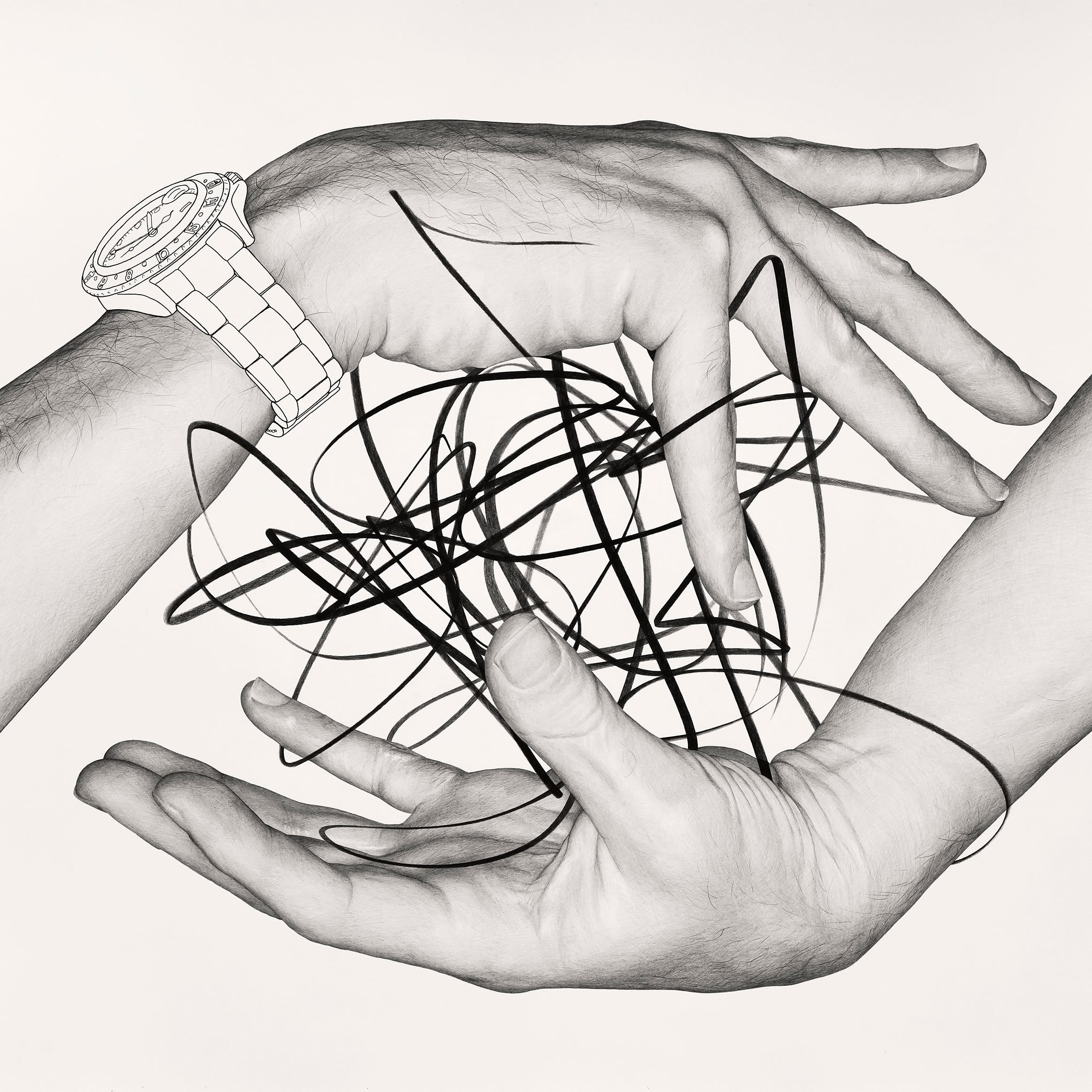 Karl Haendel, Hands Holding Scribble, 2023 | WENTRUP