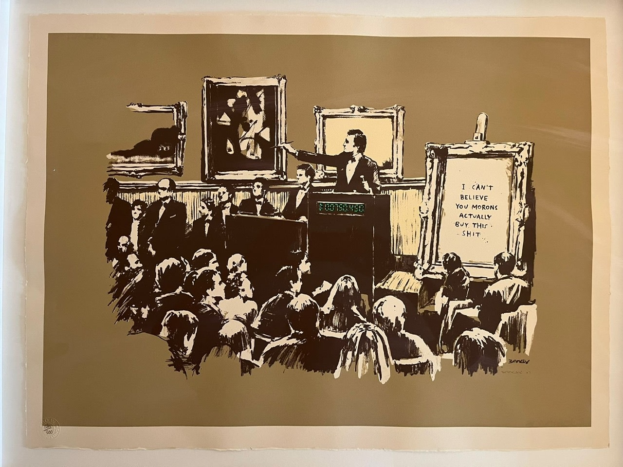 Banksy, Morons (Sepia), 2007 | Zebra One Gallery